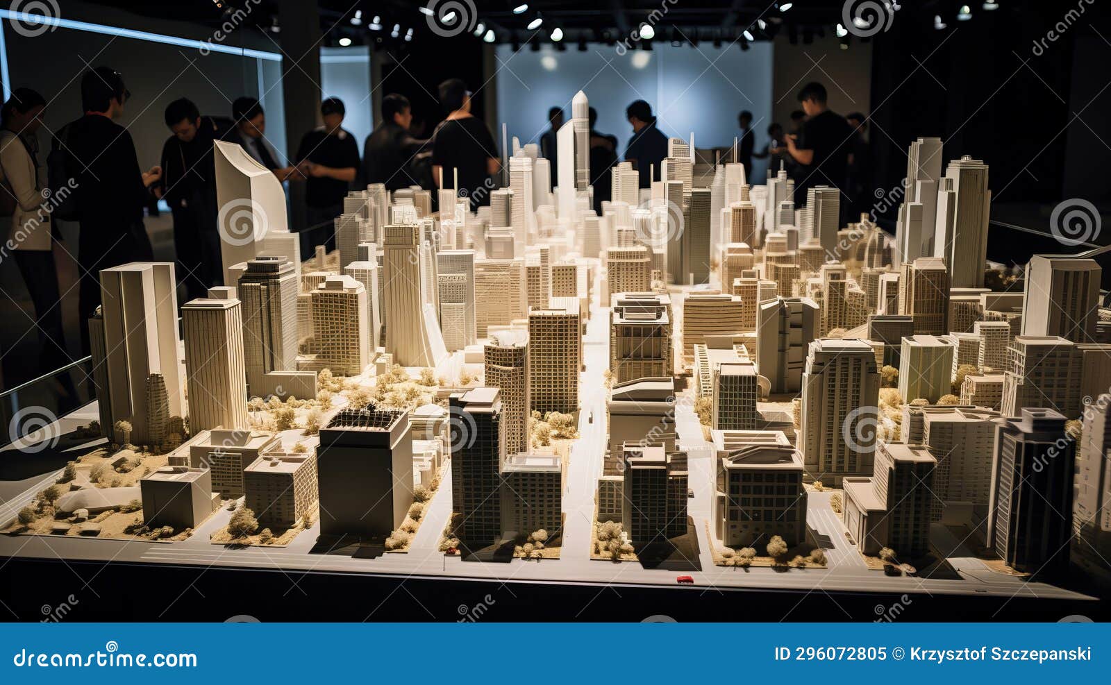 3D Spatial Development Model of a Big City. AI Generated Stock ...