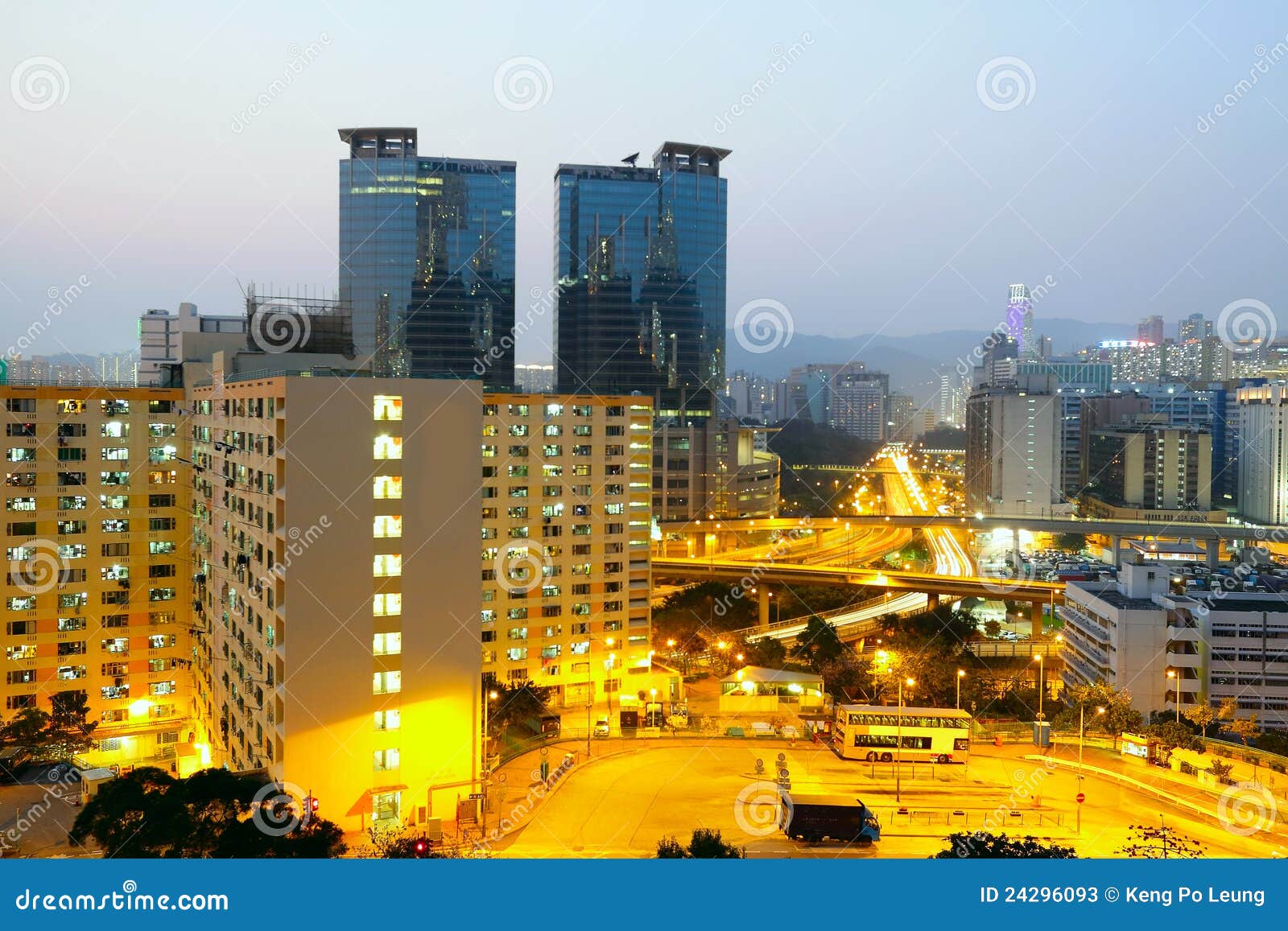 Urban downtown night stock image. Image of highway, blur - 24296093