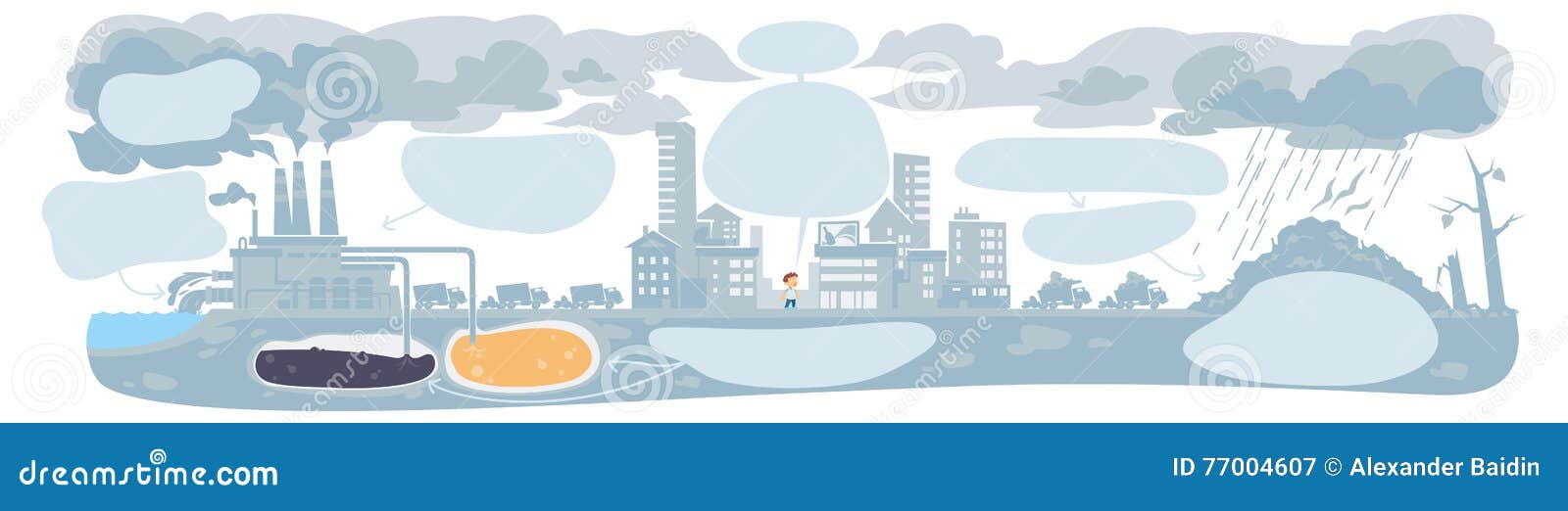 Smog Infographic Vector Illustration. How To Survive In Polluted City ...