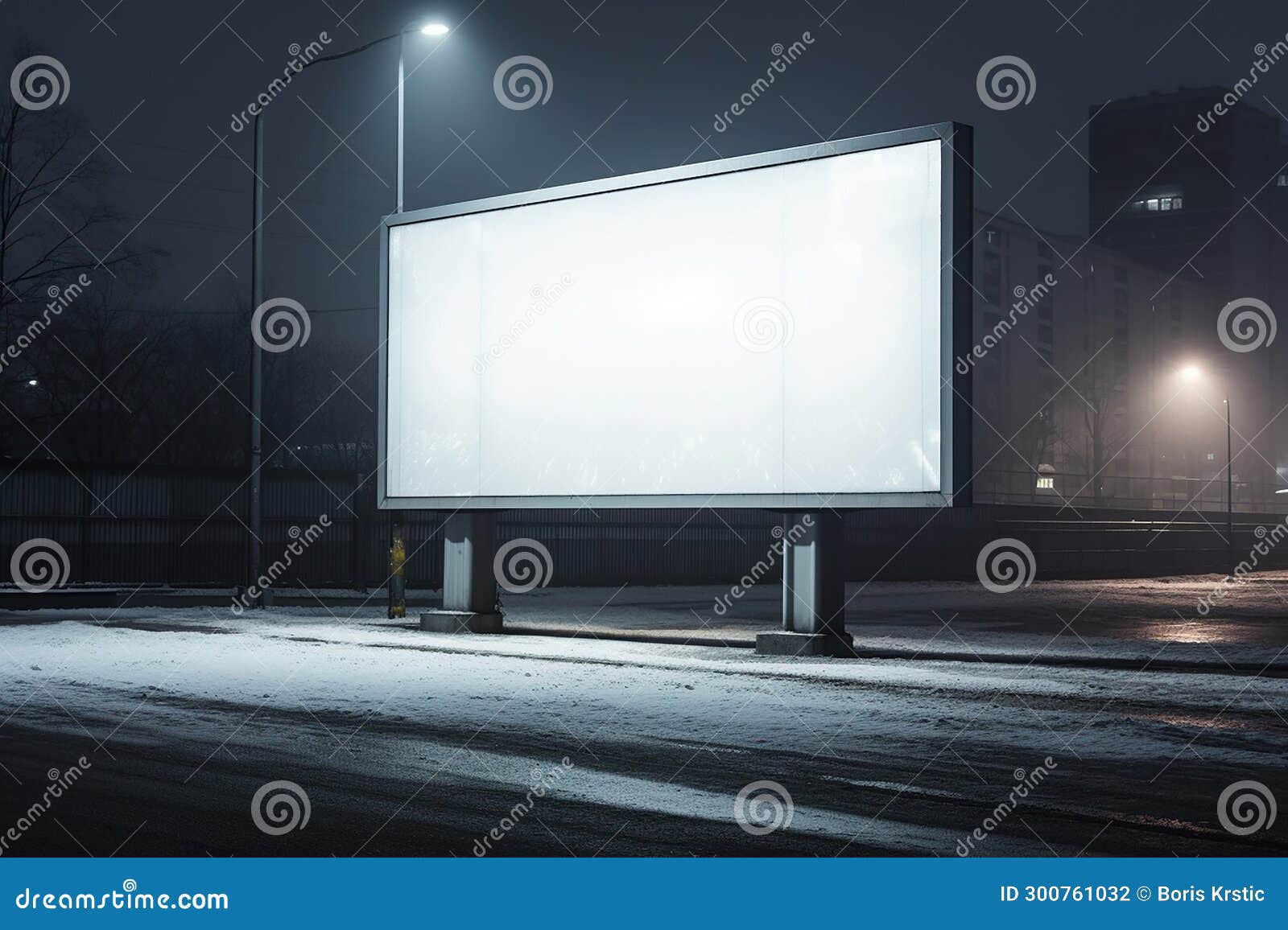 Urban Elegance: White Lightbox Billboards Advertisement in Unique ...