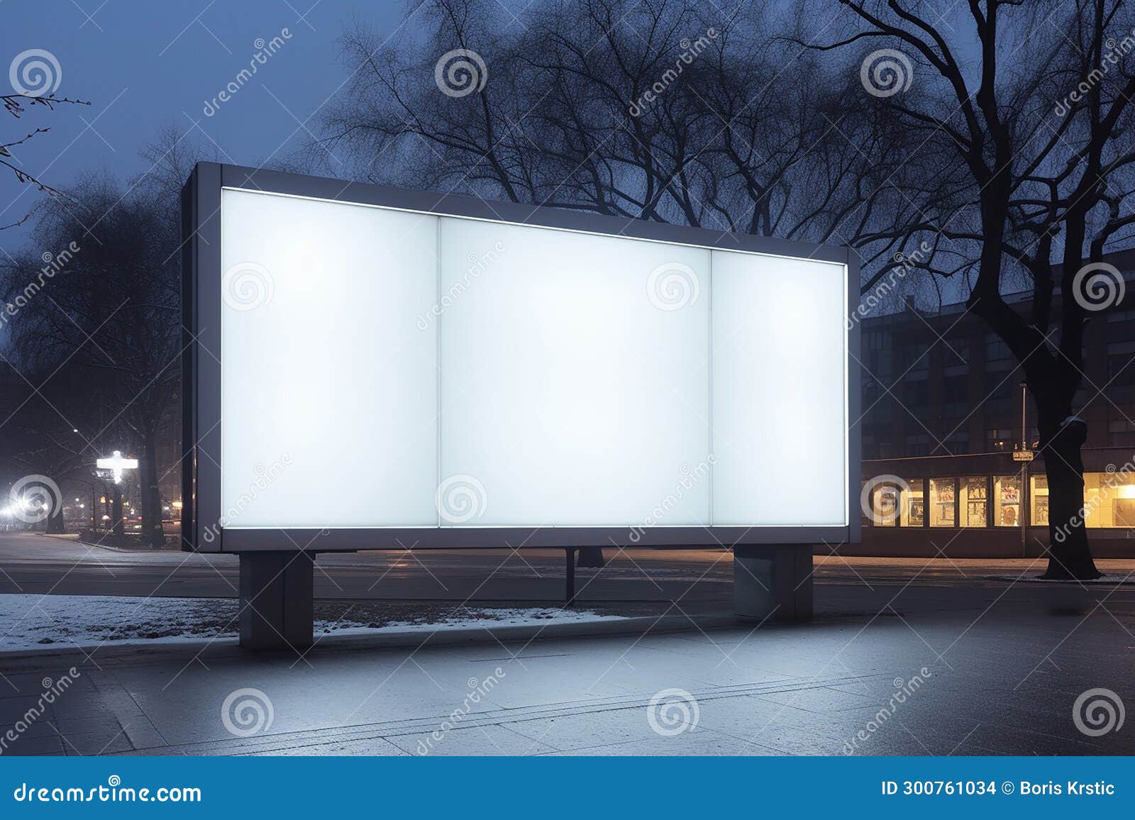 Urban Elegance: White Lightbox Billboards Advertisement in Unique ...