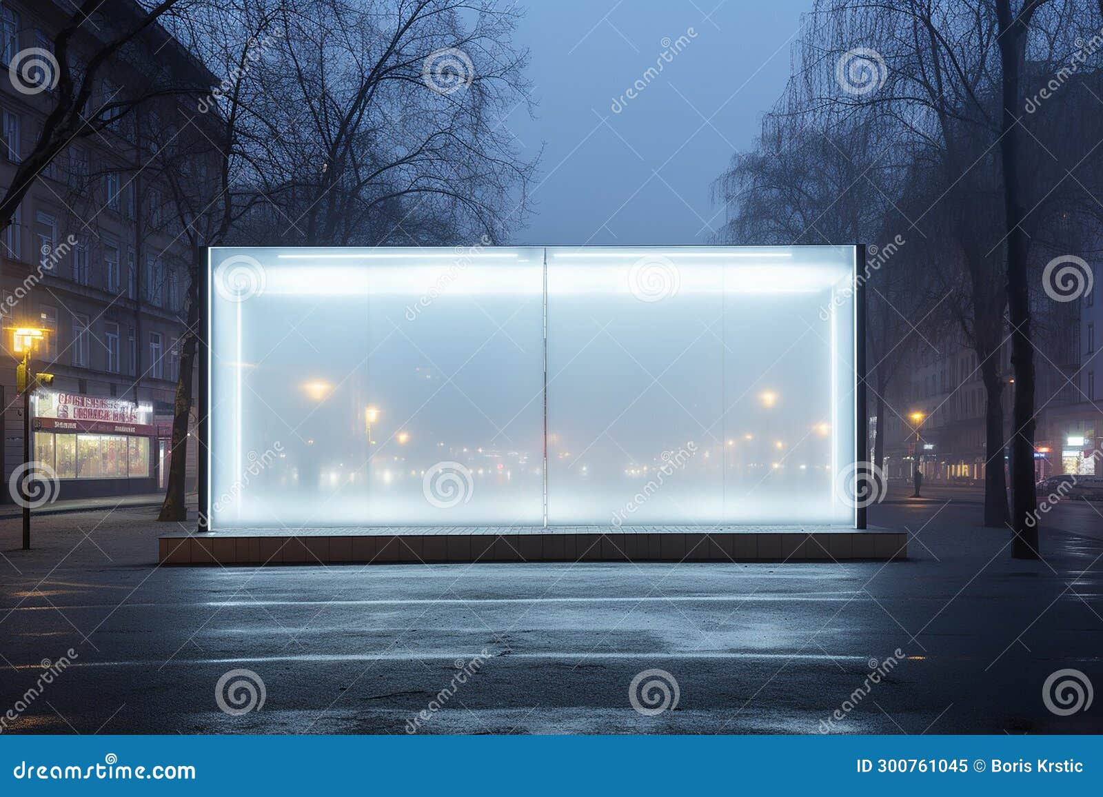 Urban Elegance: White Lightbox Billboards Advertisement in Unique ...