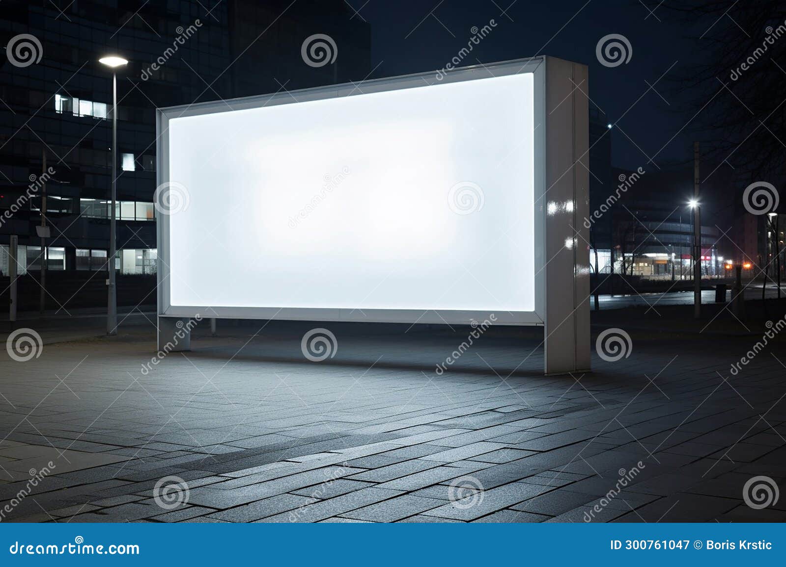 Urban Elegance: White Lightbox Billboards Advertisement in Unique ...