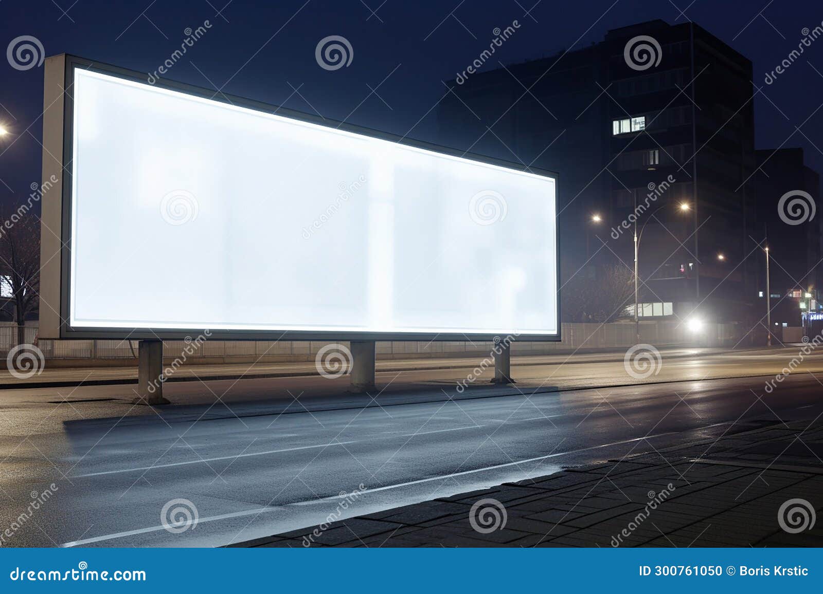 Urban Elegance: White Lightbox Billboards Advertisement in Unique ...