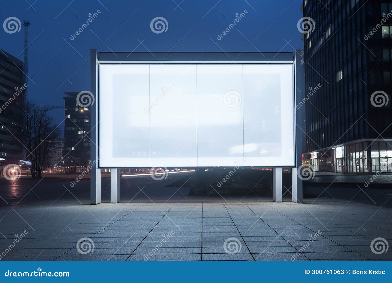 Urban Elegance: White Lightbox Billboards Advertisement in Unique ...
