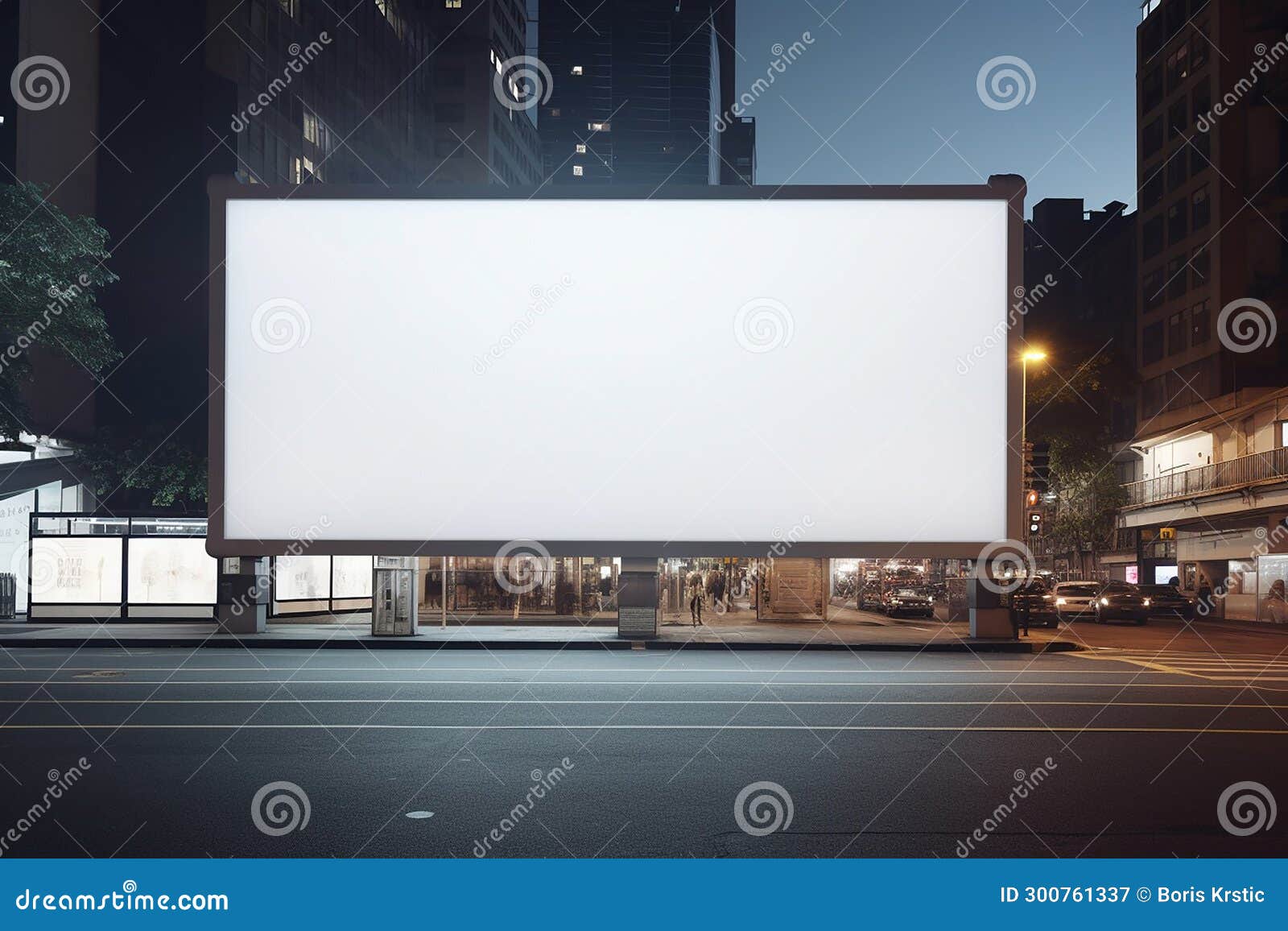 Urban Elegance: White Lightbox Billboards Advertisement in Unique ...