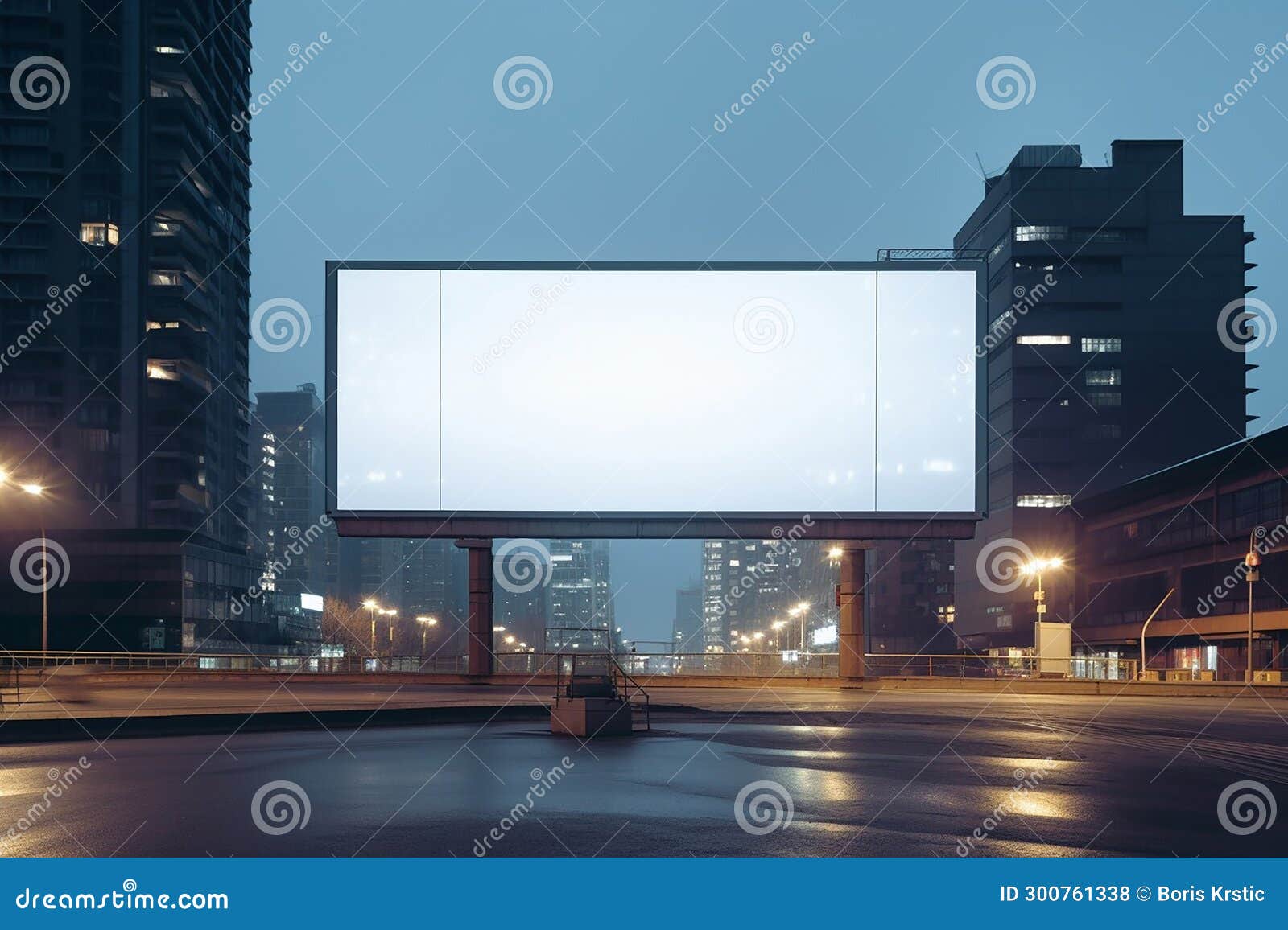 Urban Elegance: White Lightbox Billboards Advertisement in Unique ...
