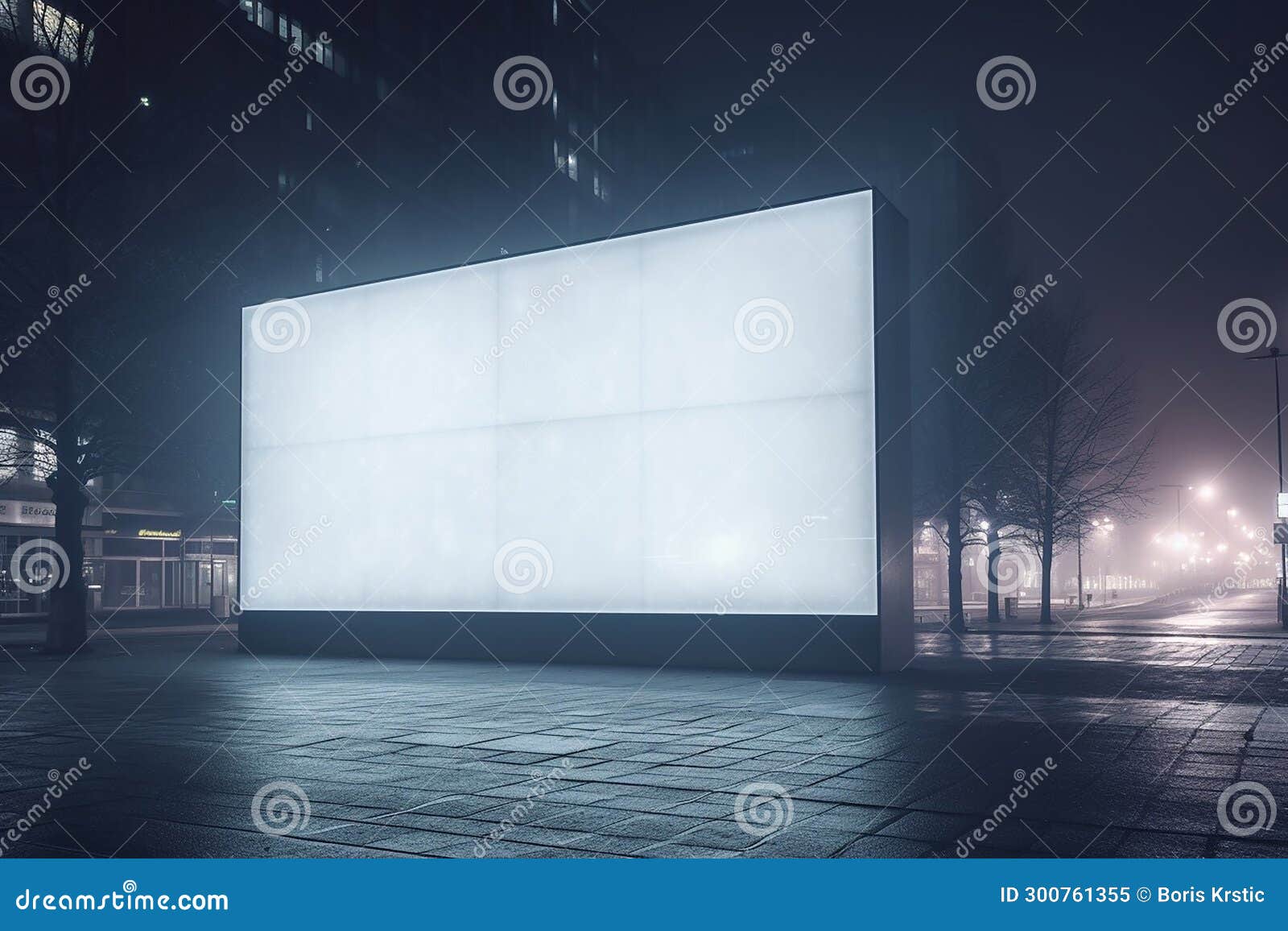 Urban Elegance: White Lightbox Billboards Advertisement in Unique ...