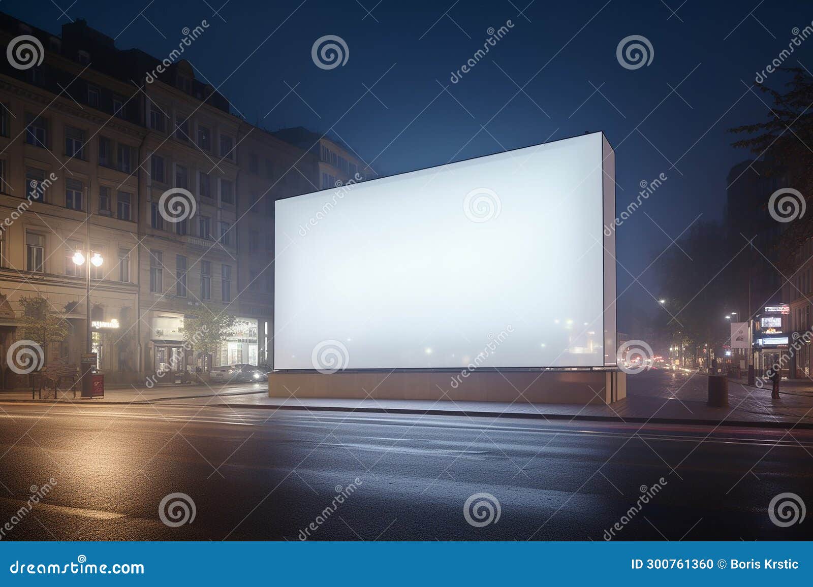 Urban Elegance: White Lightbox Billboards Advertisement in Unique ...