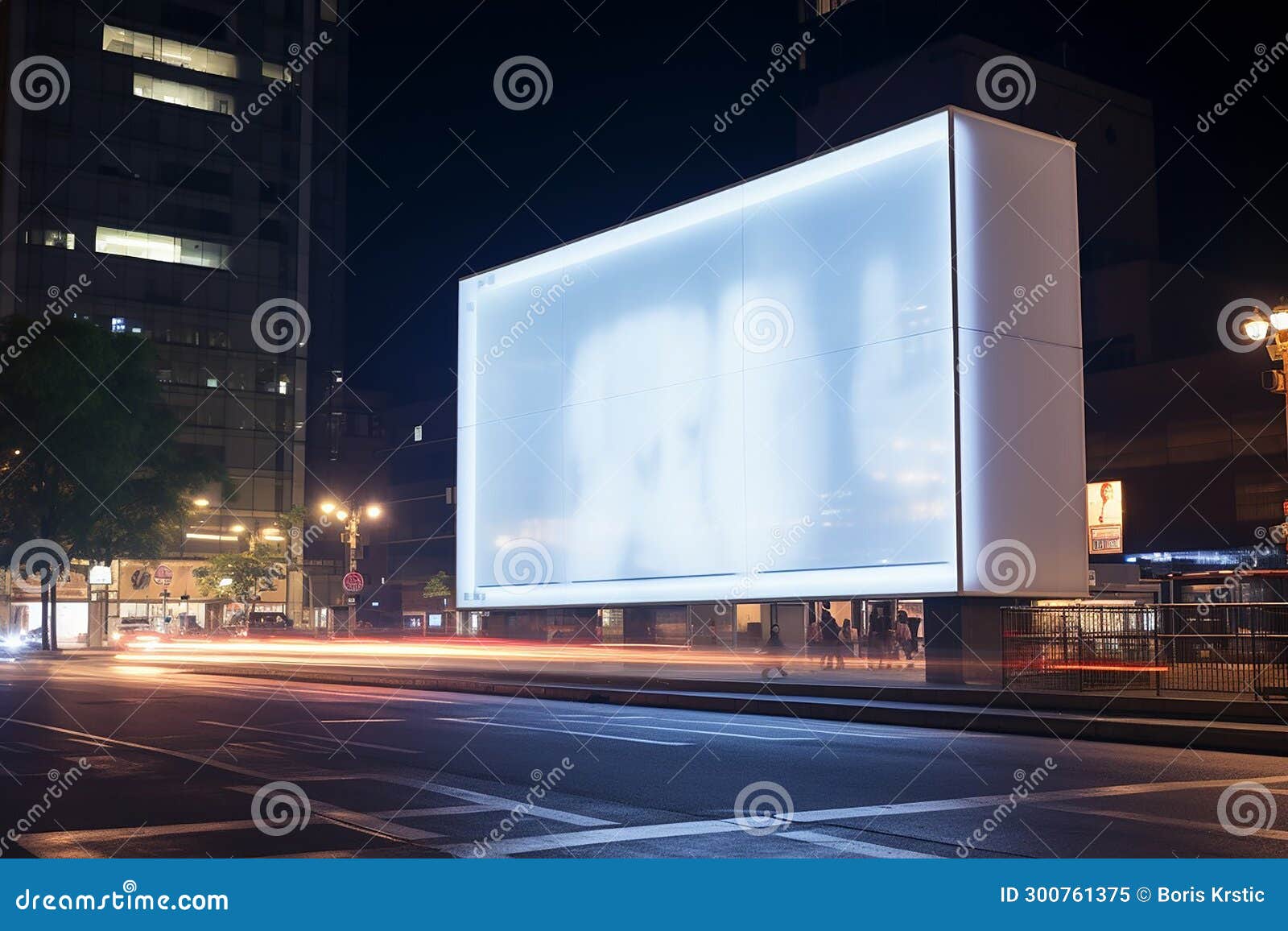 Urban Elegance: White Lightbox Billboards Advertisement in Unique ...