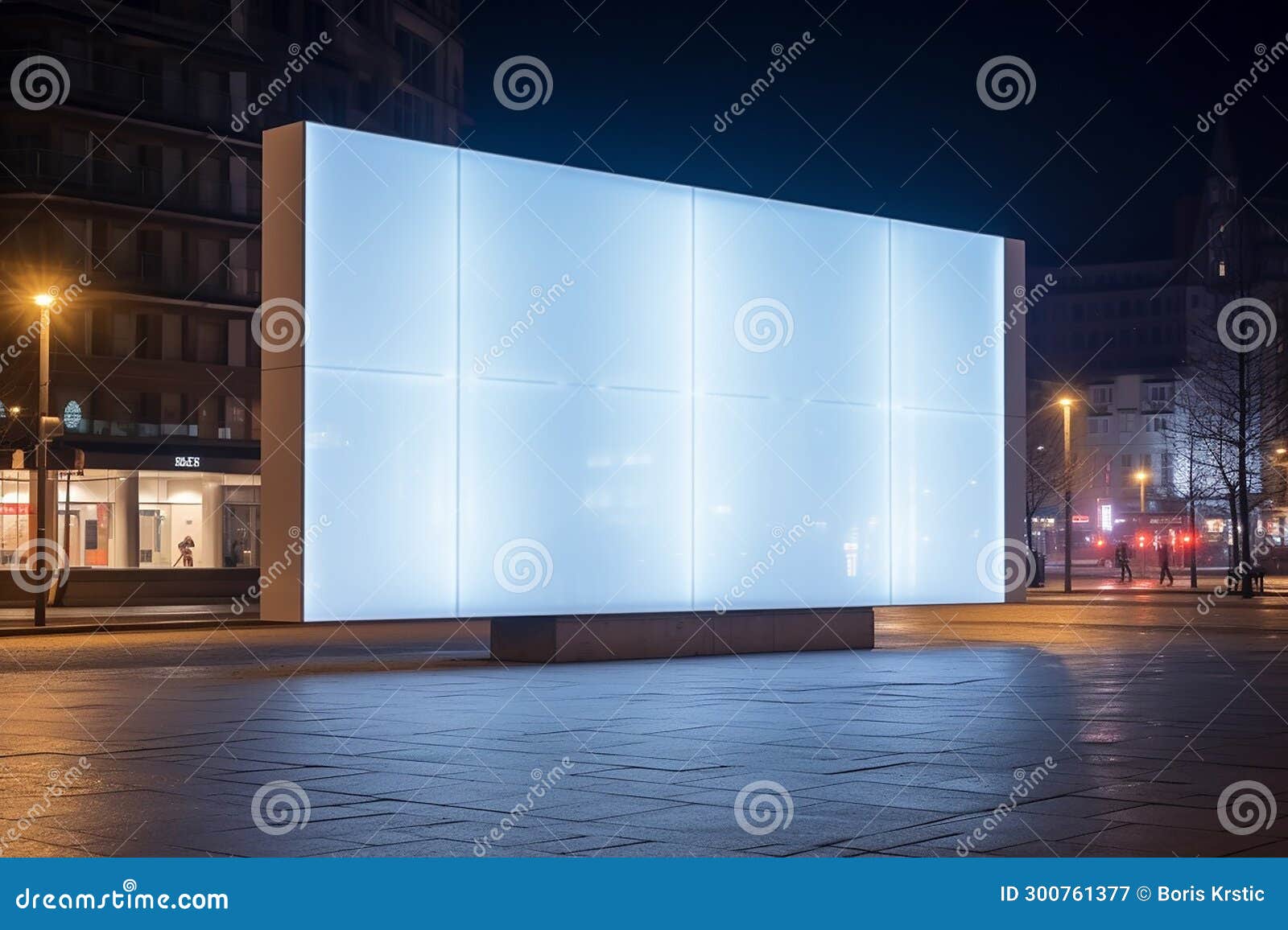 Urban Elegance: White Lightbox Billboards Advertisement in Unique ...