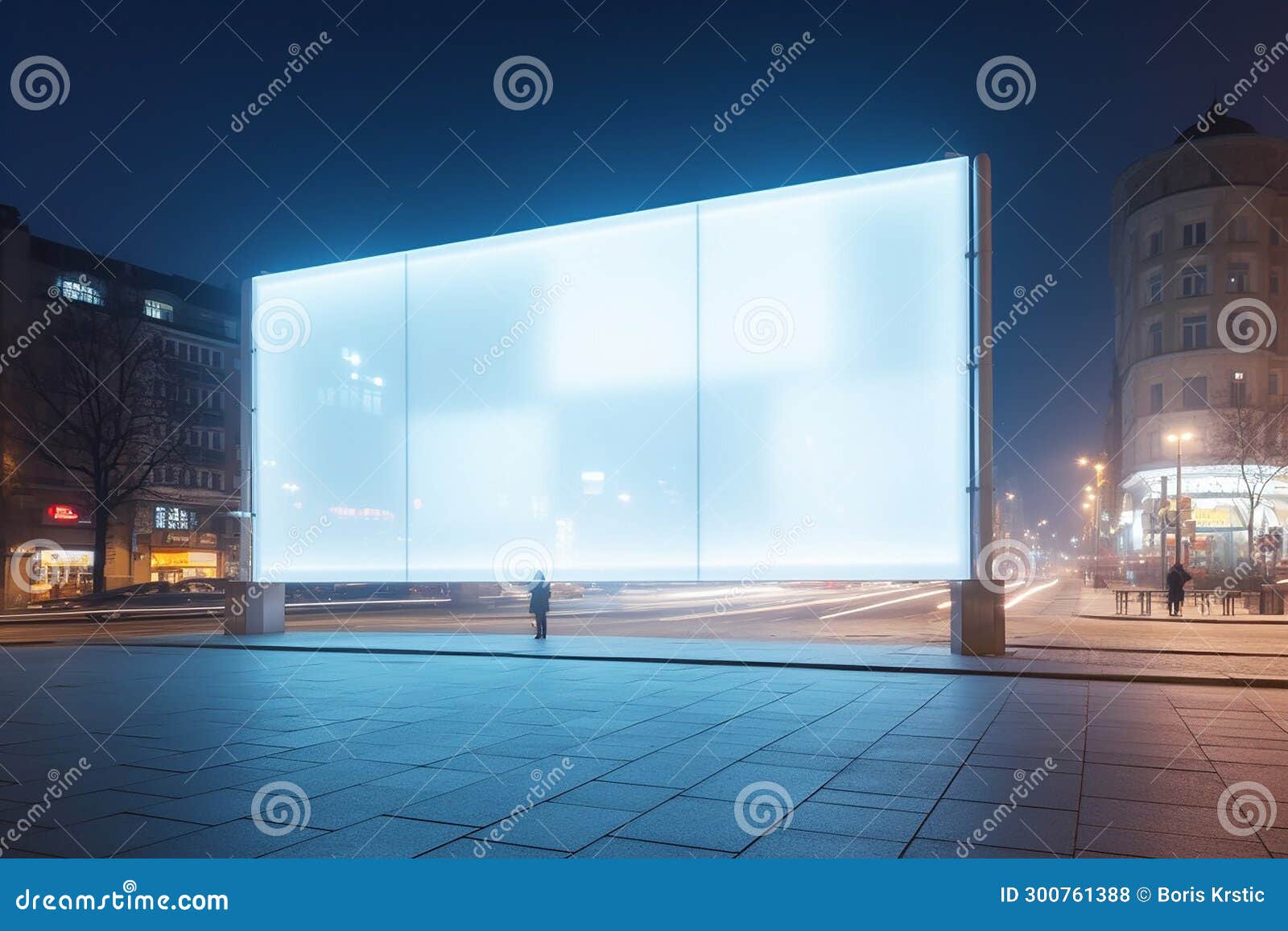 Urban Elegance: White Lightbox Billboards Advertisement in Unique ...