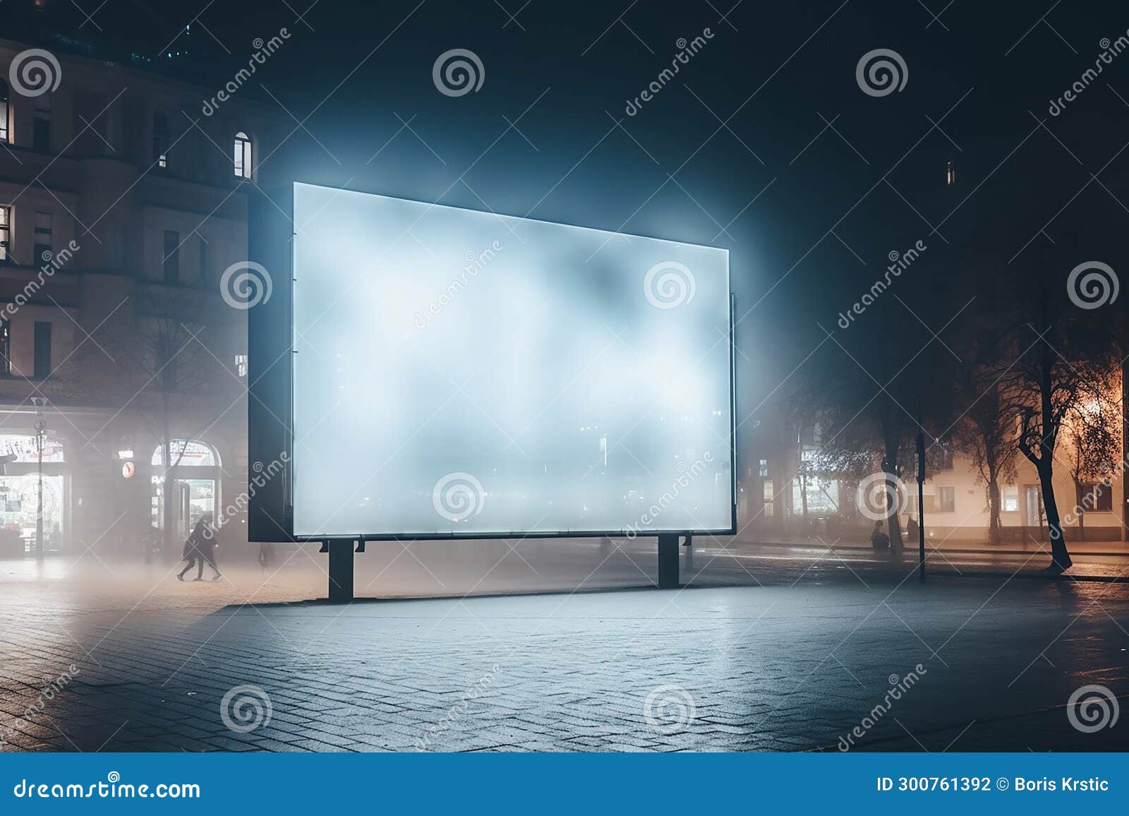 Urban Elegance: White Lightbox Billboards Advertisement in Unique ...