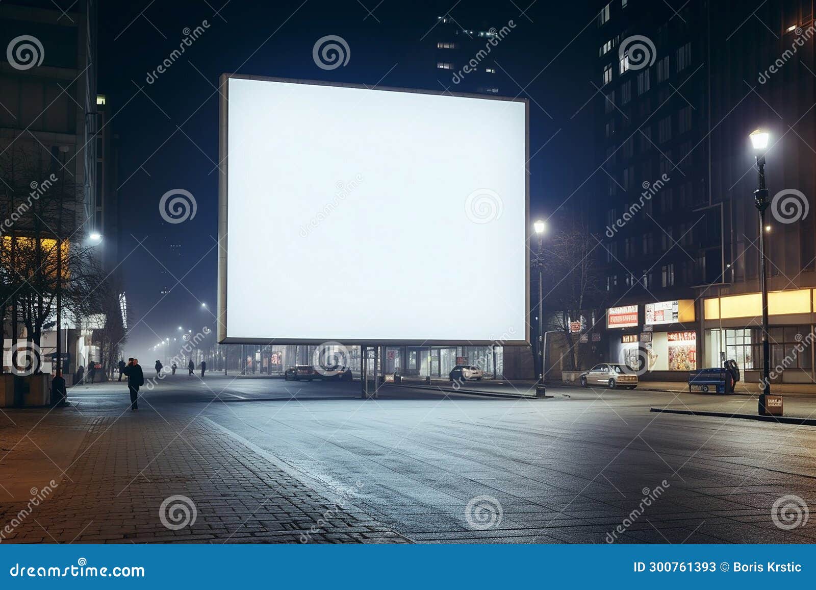 Urban Elegance: White Lightbox Billboards Advertisement in Unique ...