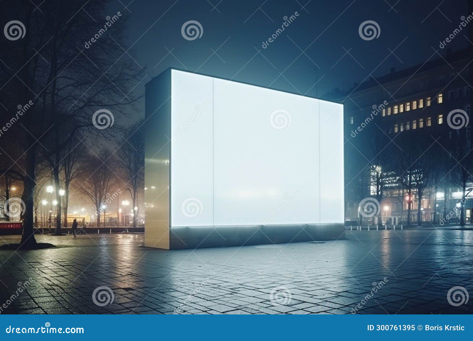 Urban Elegance: White Lightbox Billboards Advertisement in Unique ...