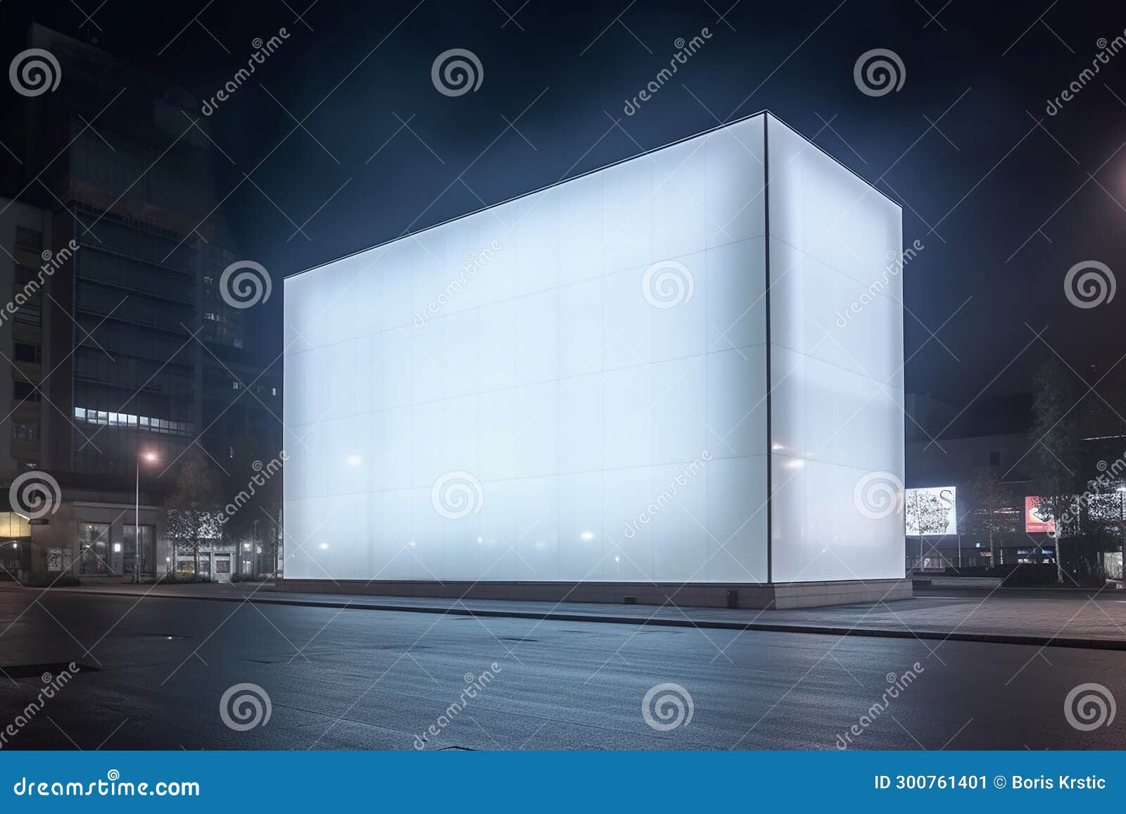 Urban Elegance: White Lightbox Billboards Advertisement in Unique ...