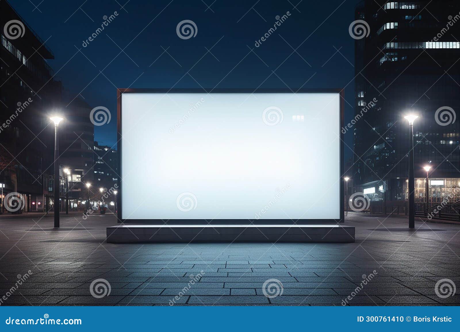 Urban Elegance: White Lightbox Billboards Advertisement in Unique ...