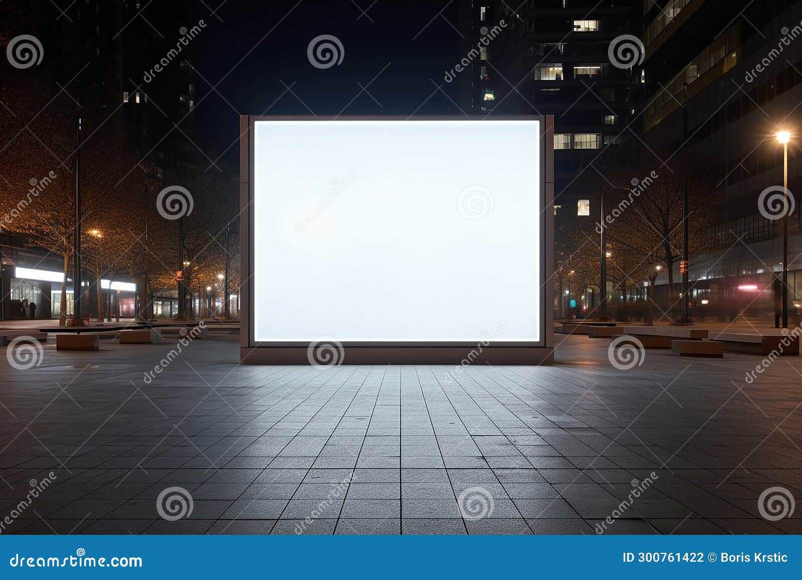 Urban Elegance: White Lightbox Billboards Advertisement in Unique ...