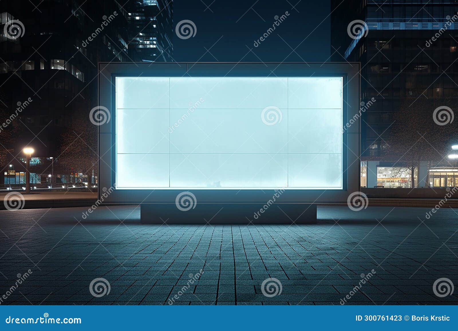 Urban Elegance: White Lightbox Billboards Advertisement in Unique ...