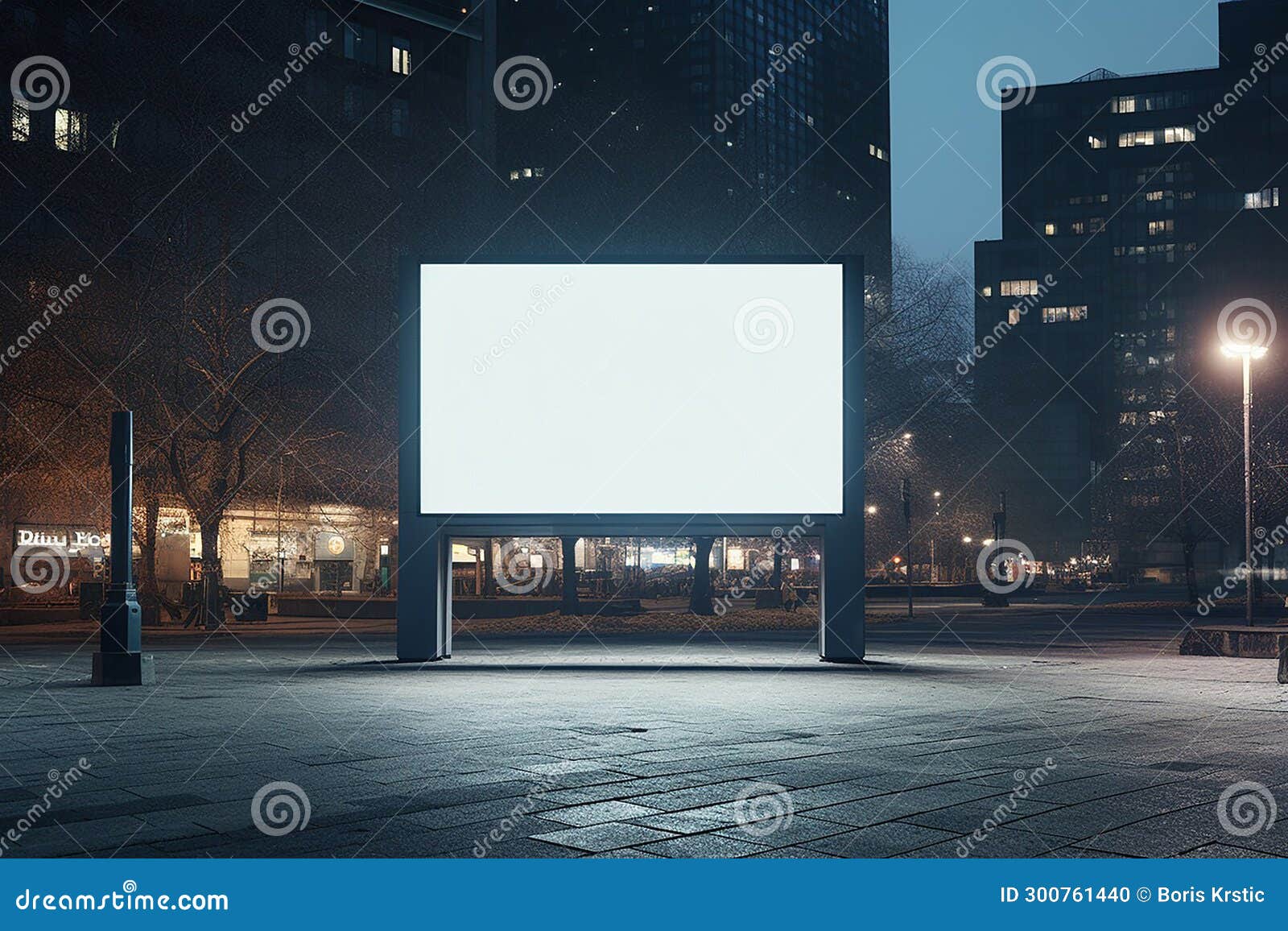 Urban Elegance: White Lightbox Billboards Advertisement in Unique ...