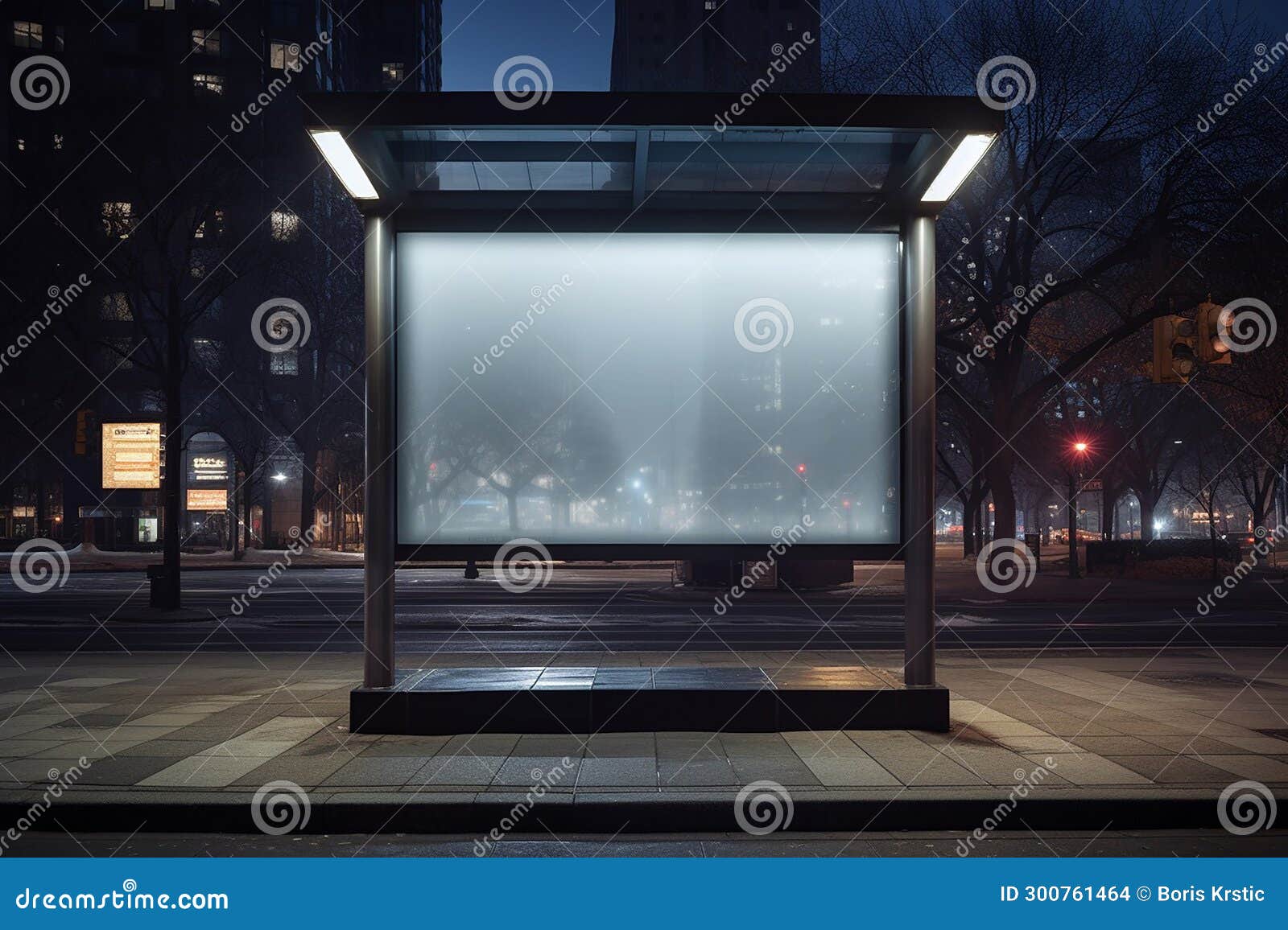 Urban Elegance: White Lightbox Billboards Advertisement in Unique ...