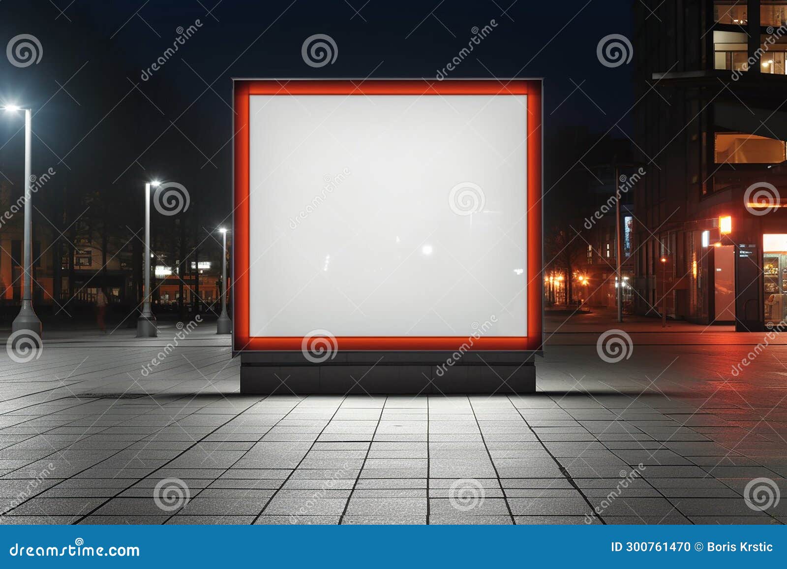 Urban Elegance: White Lightbox Billboards Advertisement in Unique ...