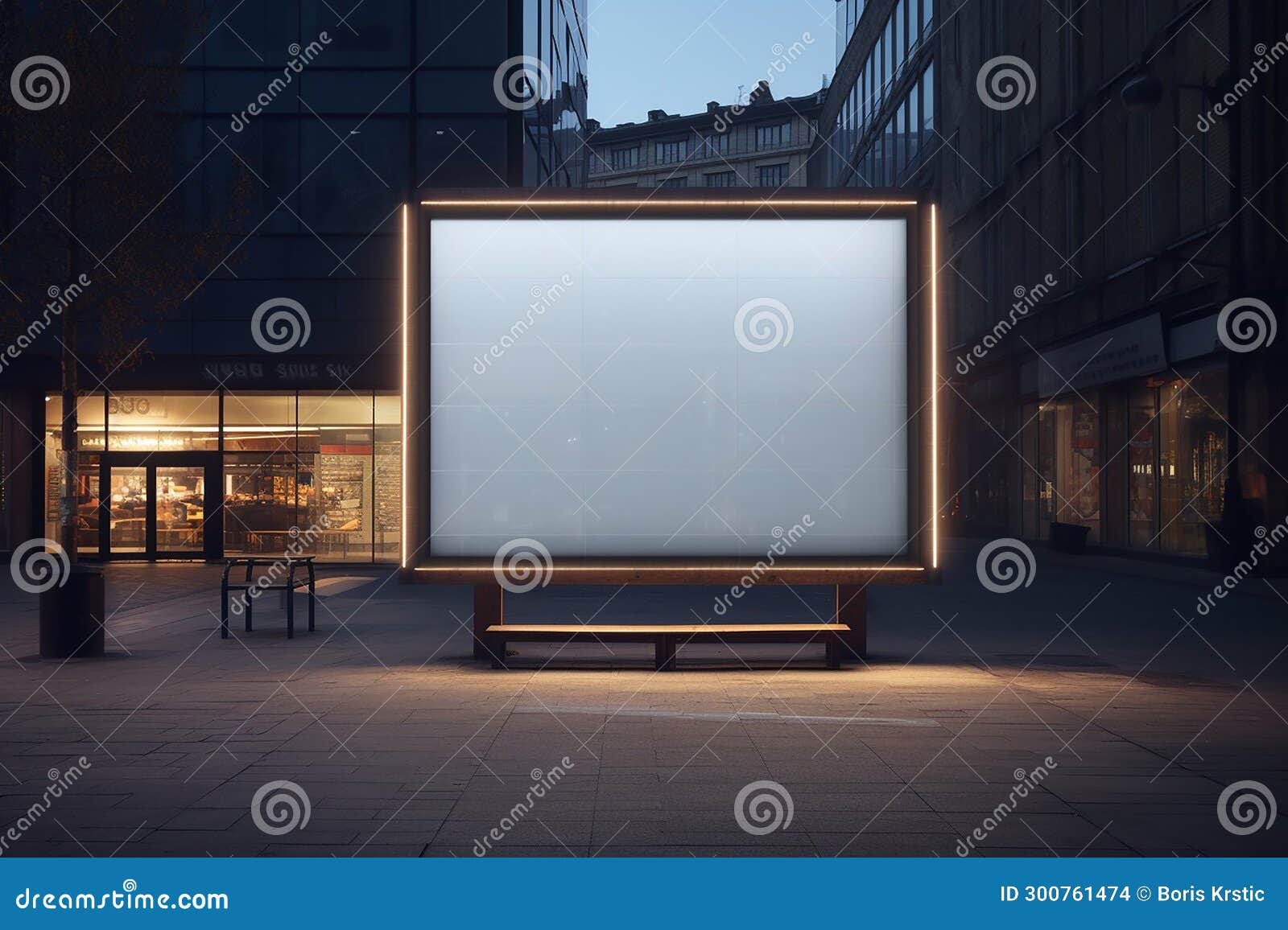 Urban Elegance: White Lightbox Billboards Advertisement in Unique ...