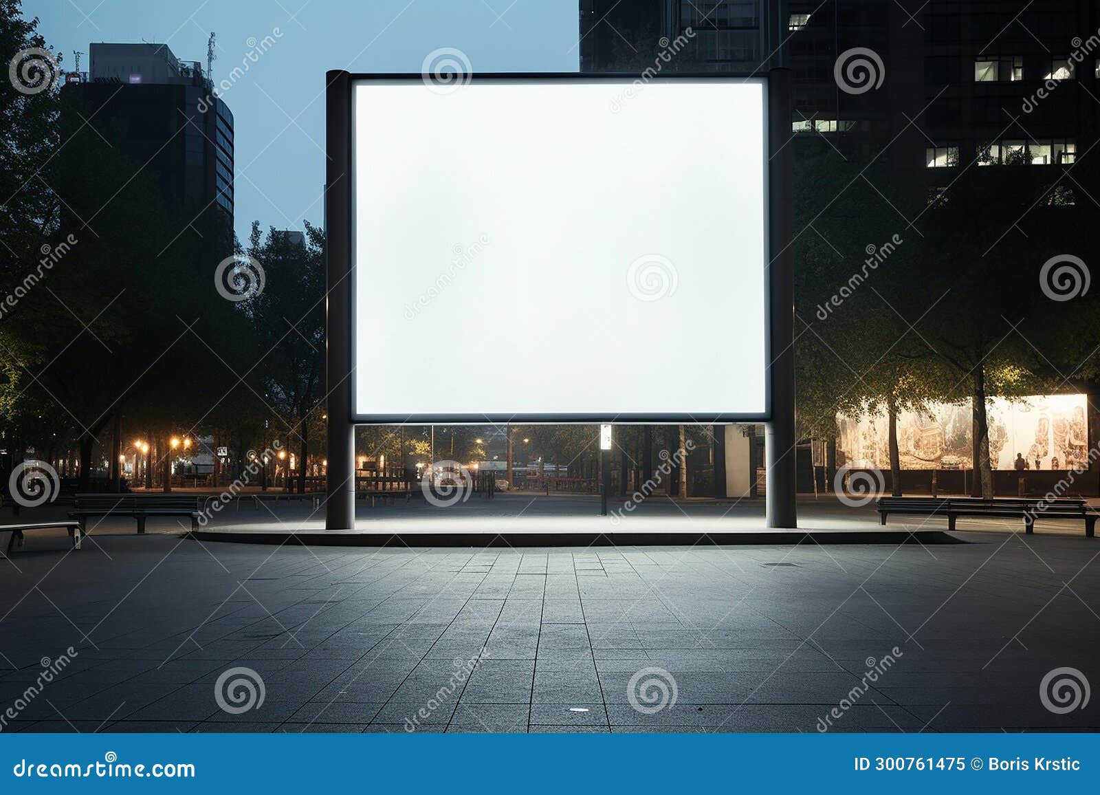 Urban Elegance: White Lightbox Billboards Advertisement in Unique ...