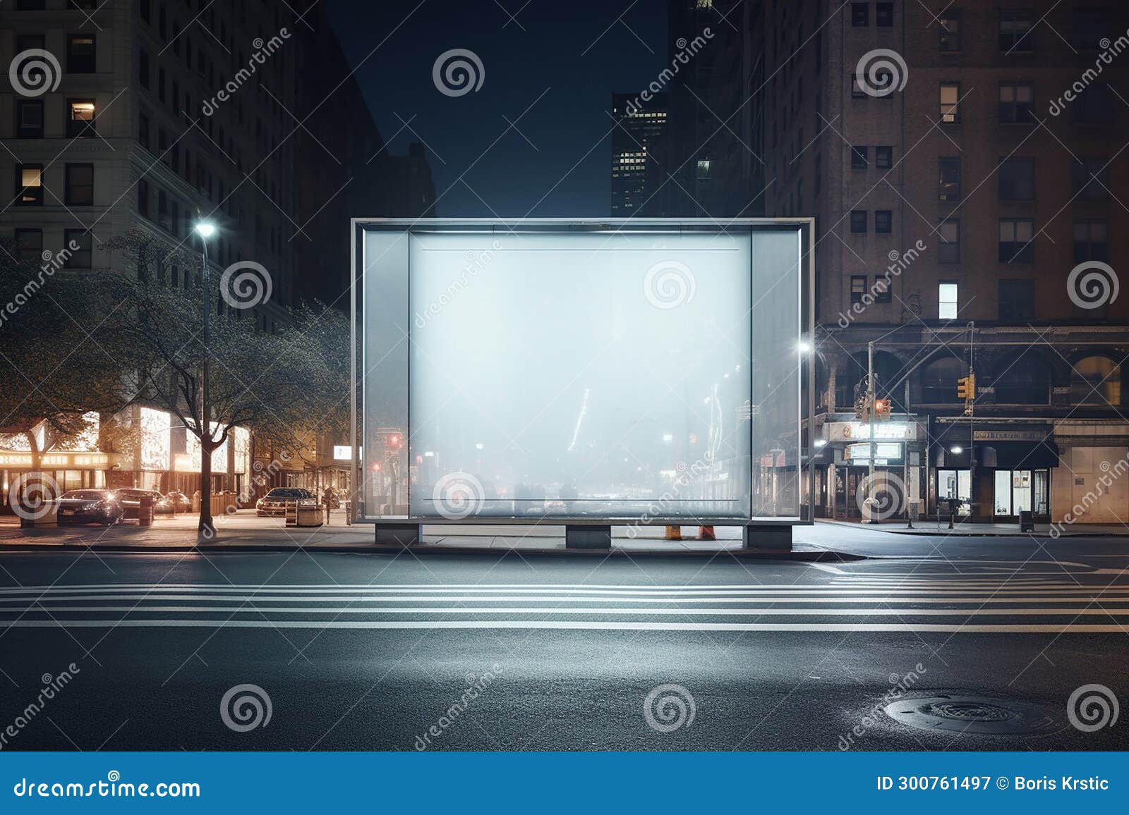 Urban Elegance: White Lightbox Billboards Advertisement in Unique ...
