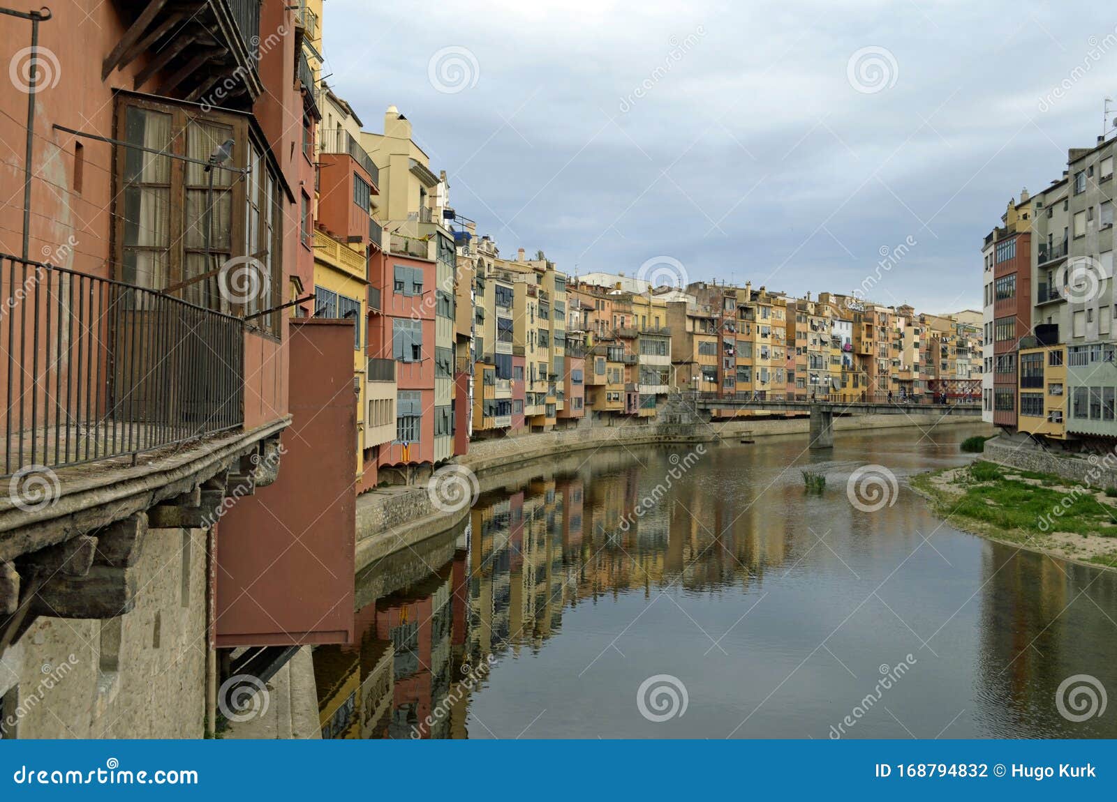Urban Environment with River Ter in Spain Barcelona Europe Stock Photo ...