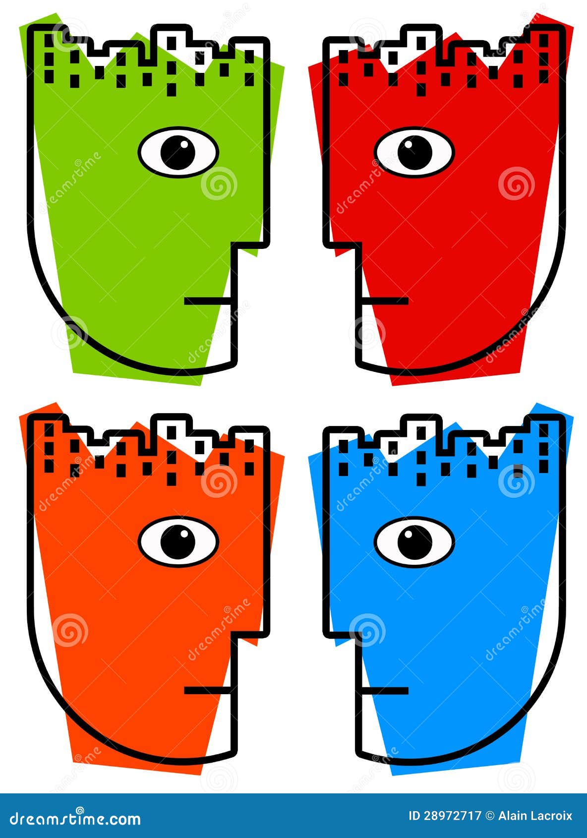 Urban faces stock illustration. Illustration of communicate - 28972717