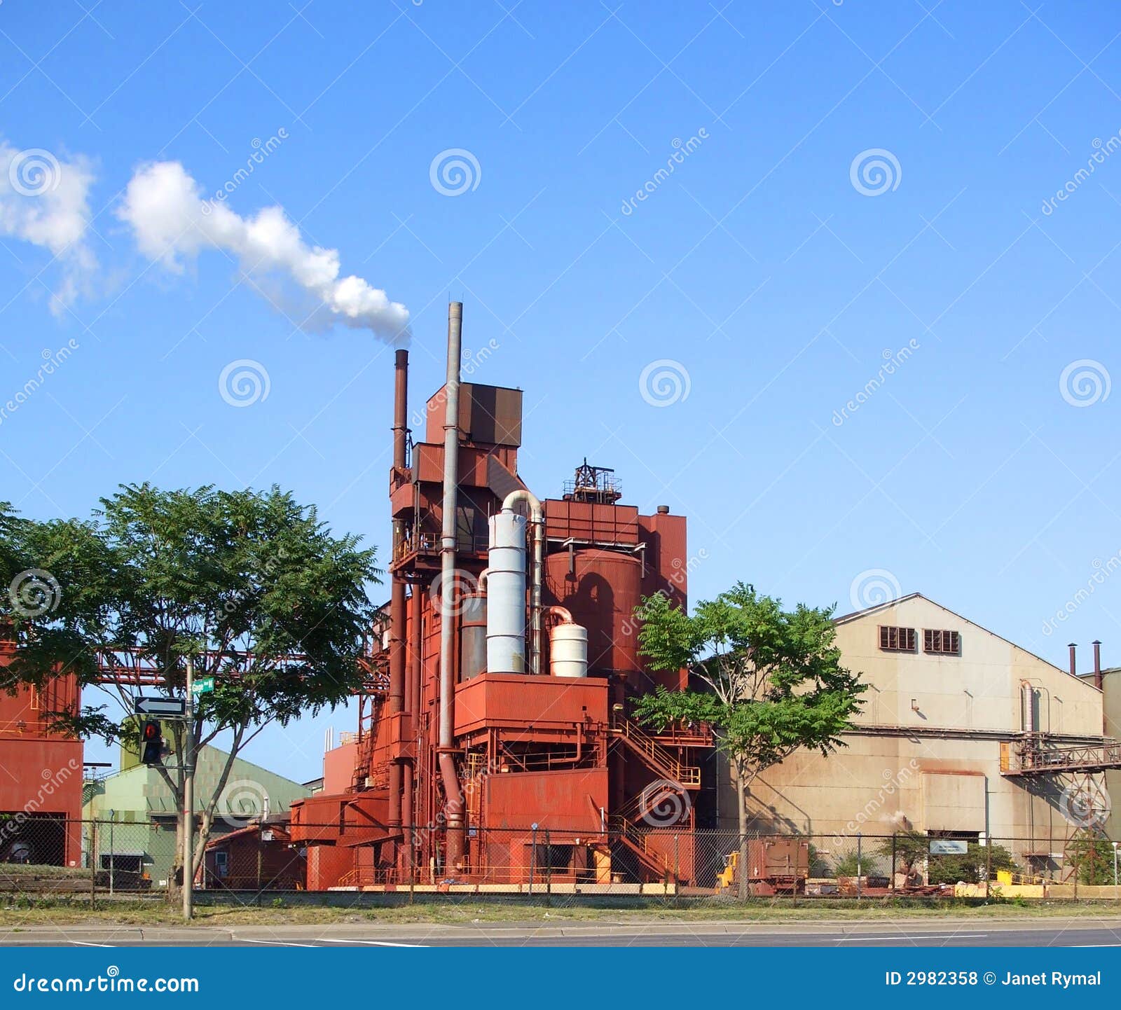 Urban Factory stock photo. Image of cloud, urban, blue - 2982358