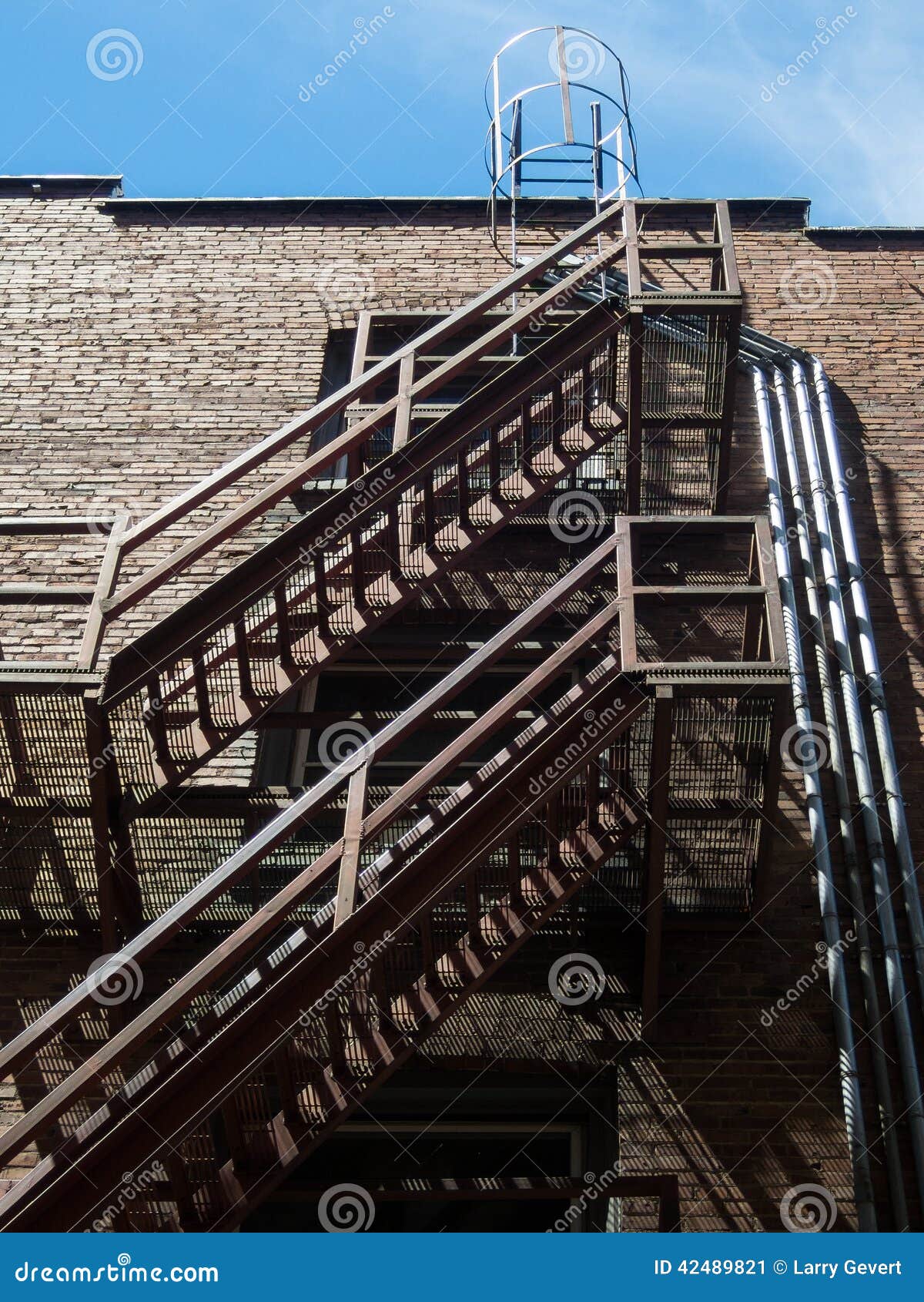 Urban fire escape stock image. Image of alleyway, details - 42489821