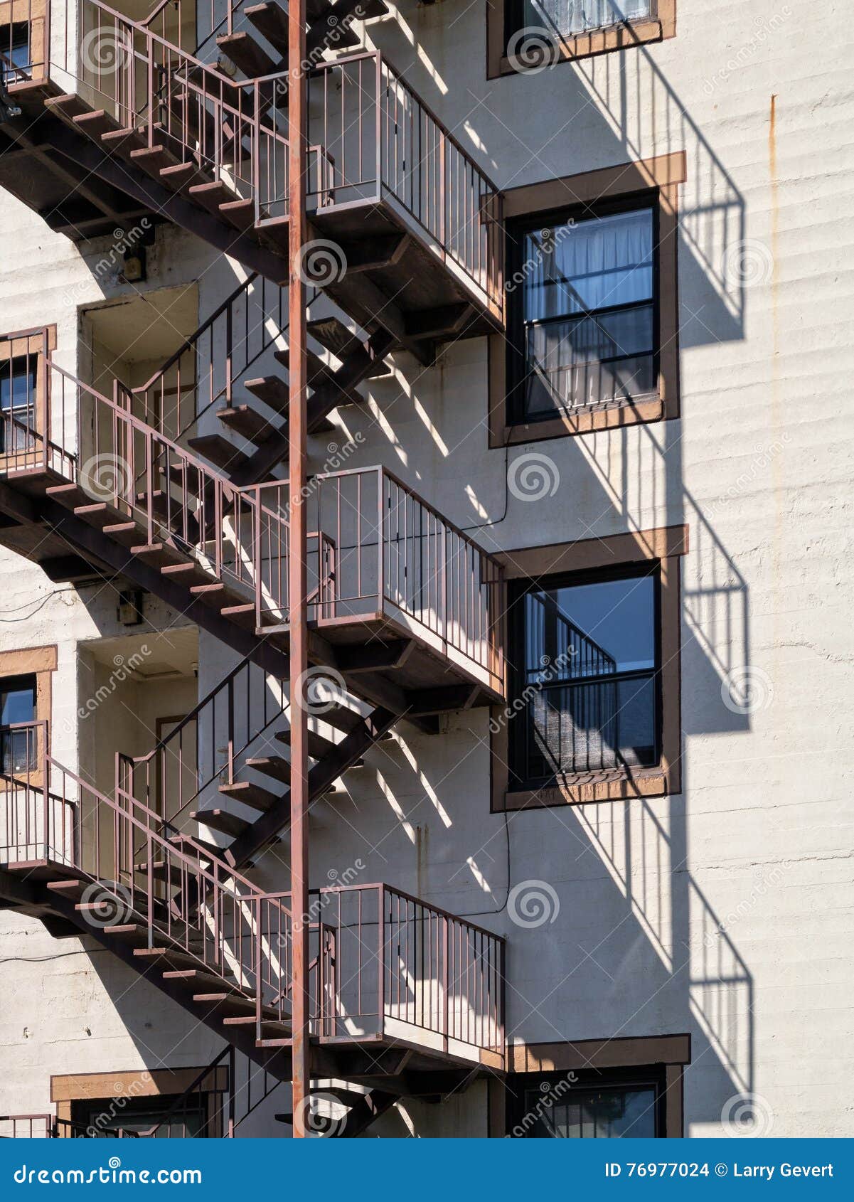 Urban fire escape stock photo. Image of office, alley - 76977024