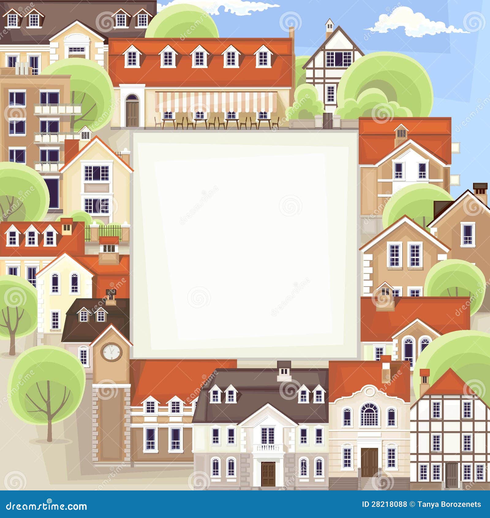 Urban frame stock vector. Illustration of rent, door - 28218088