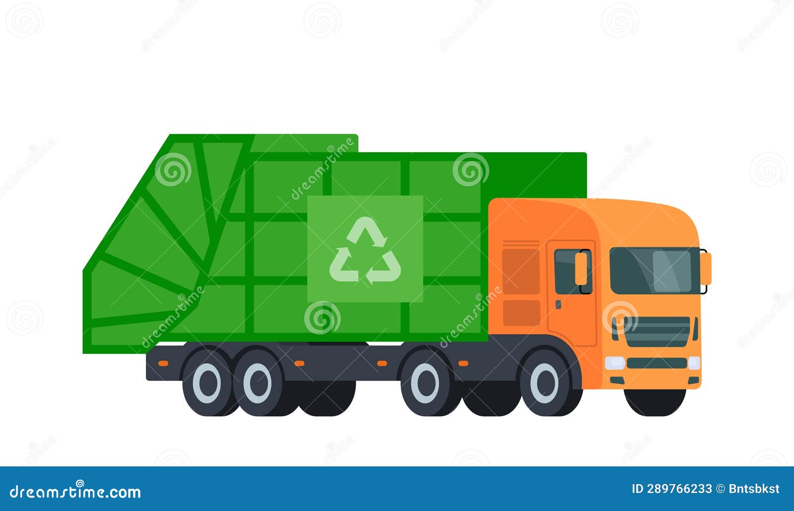 Urban Garbage Truck. Trash Sorting, Recycling. Vector Illustration ...