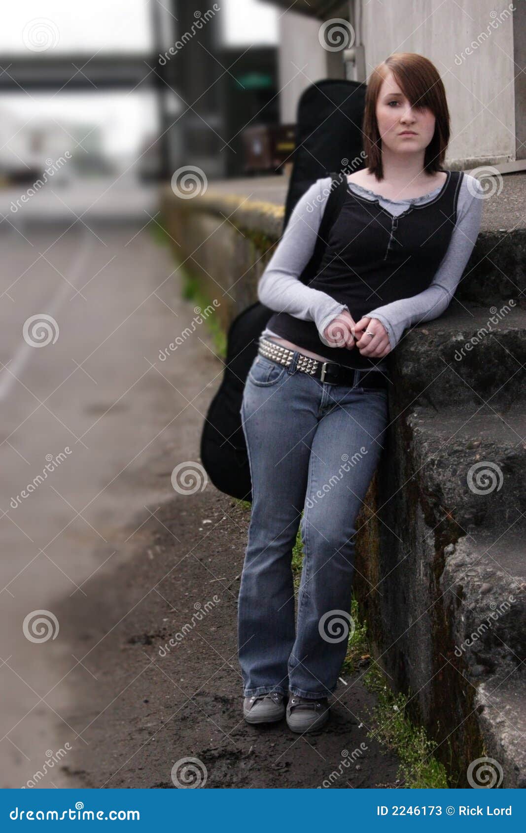 Urban Girl stock image. Image of auburn, clothing, jeans - 2246173