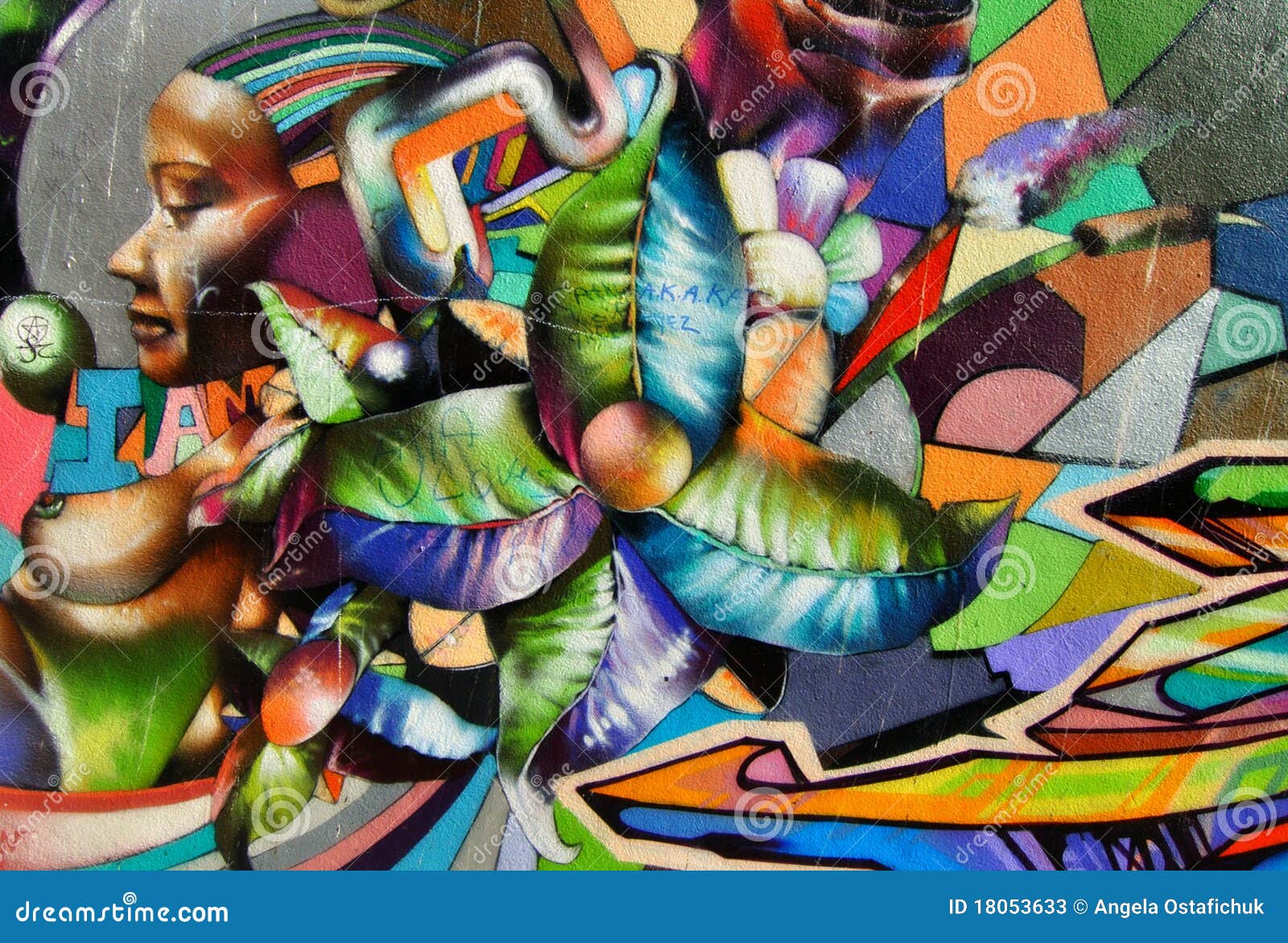 Urban Graffiti in San Francisco Editorial Stock Photo - Image of ...