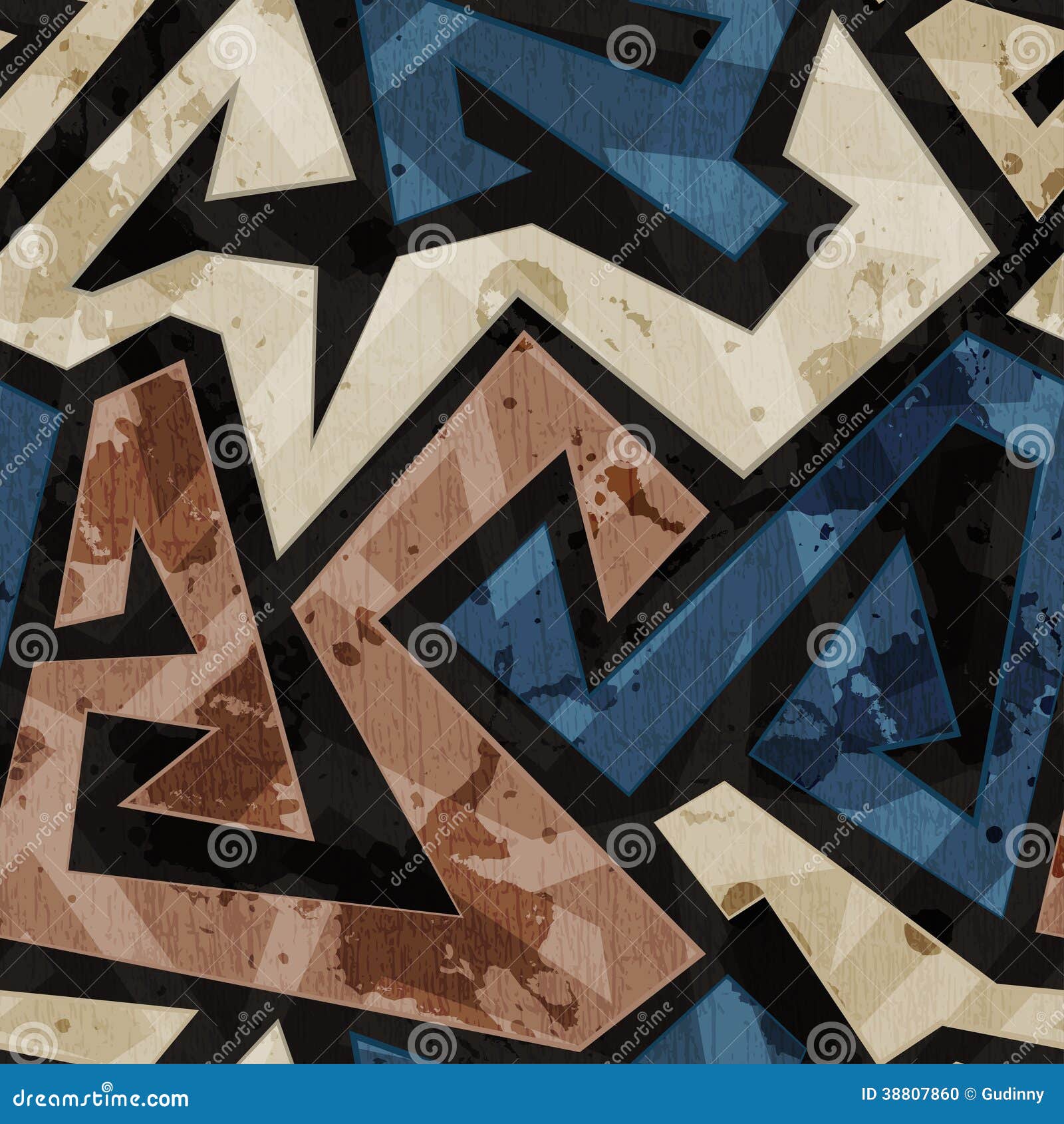 Urban Graffiti Seamless Texture with Grunge Effect Stock Vector ...