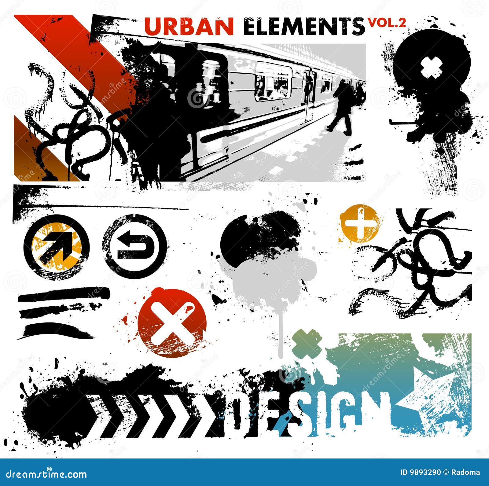 Urban graphic elements 2 stock vector. Illustration of design - 9893290