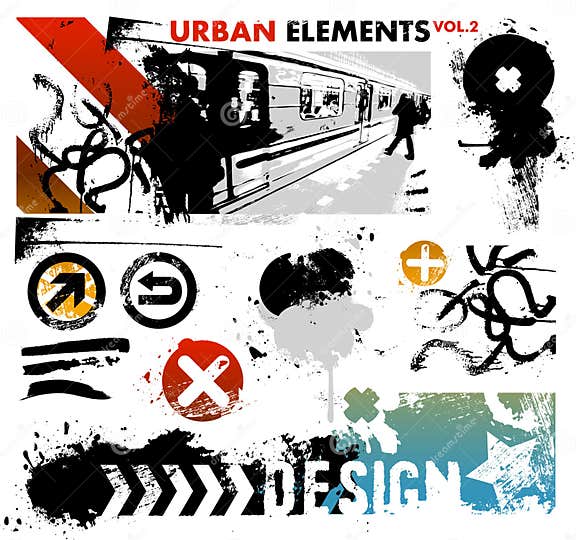 Urban graphic elements 2 stock vector. Illustration of design - 9893290