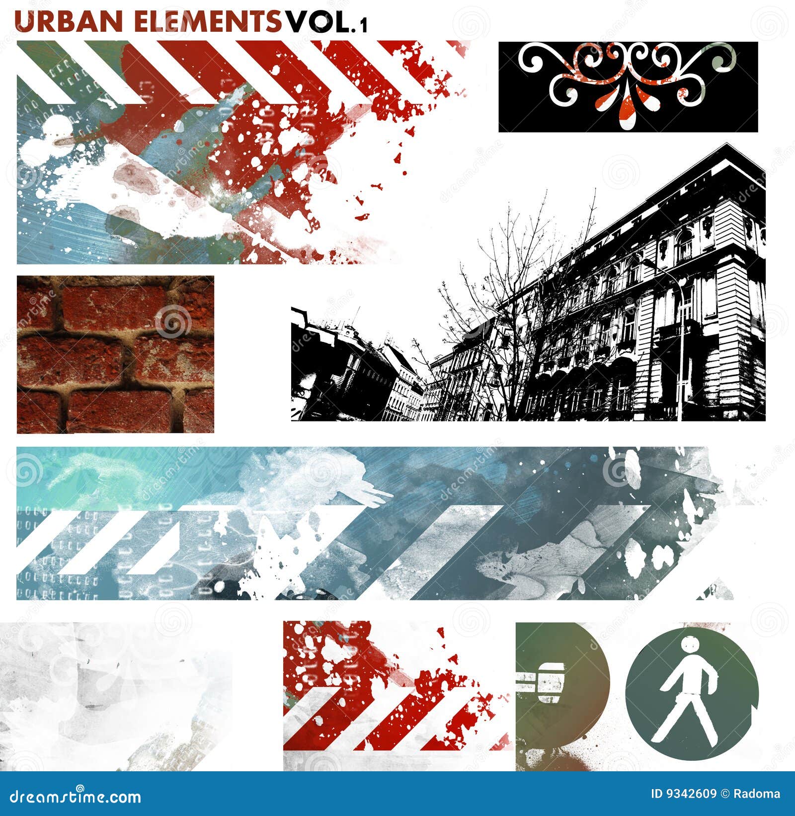 Urban graphic elements stock illustration. Illustration of artistic ...