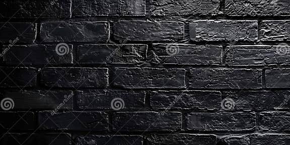 Urban Grit. Black Brick Wall Background Concept Stock Illustration ...