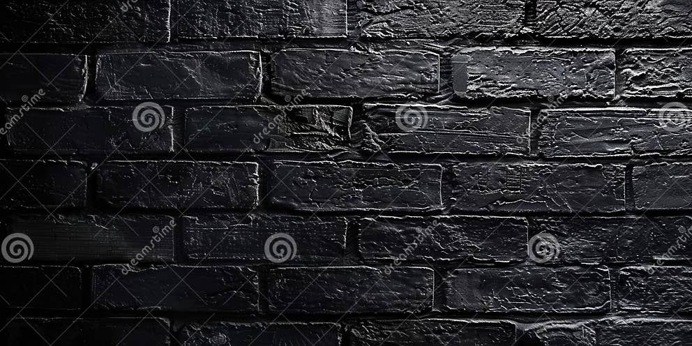 Urban Grit. Black Brick Wall Background Concept Stock Illustration ...
