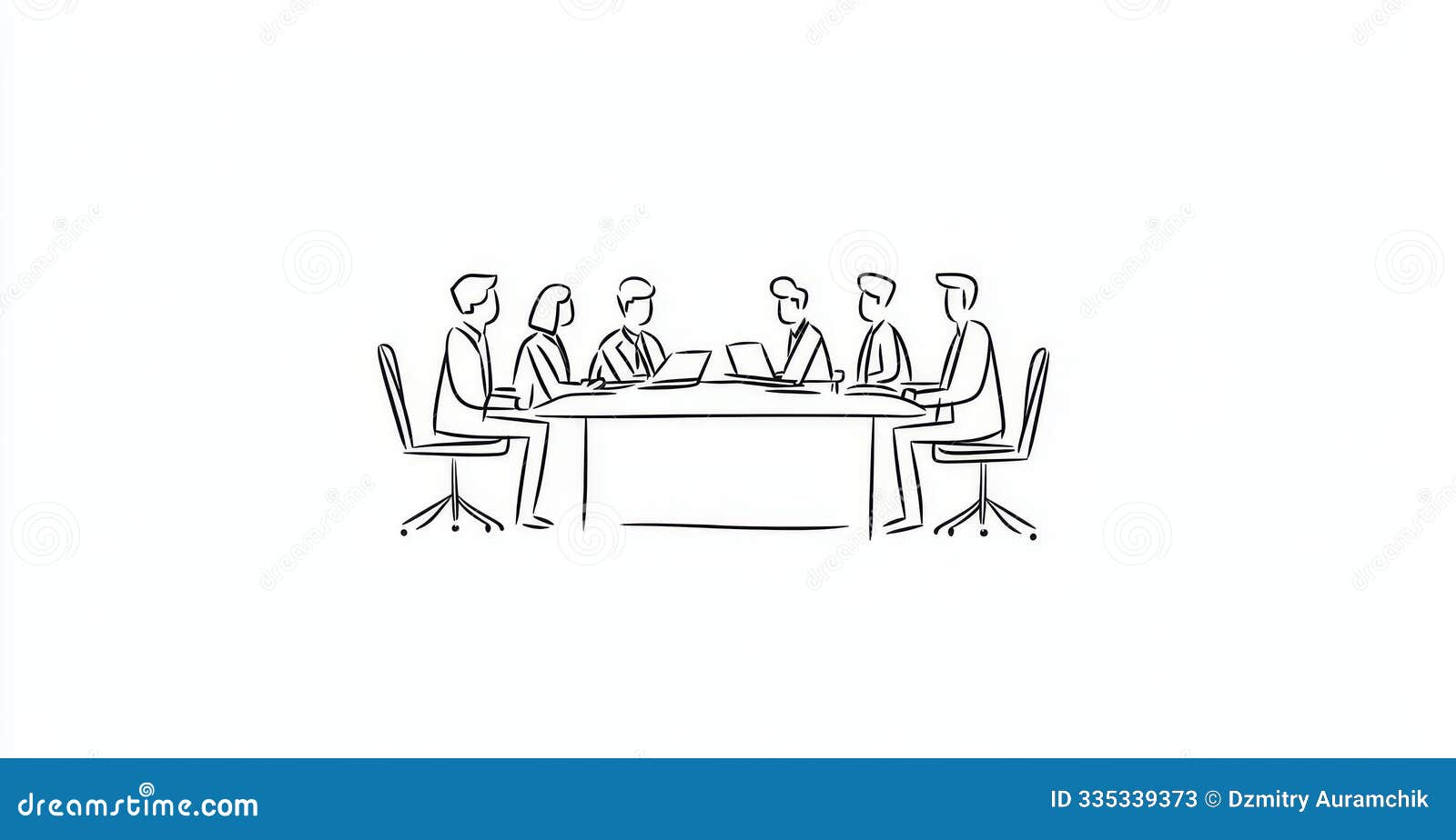 An Urban Group of People Working Continuously on One Line Drawing. they ...