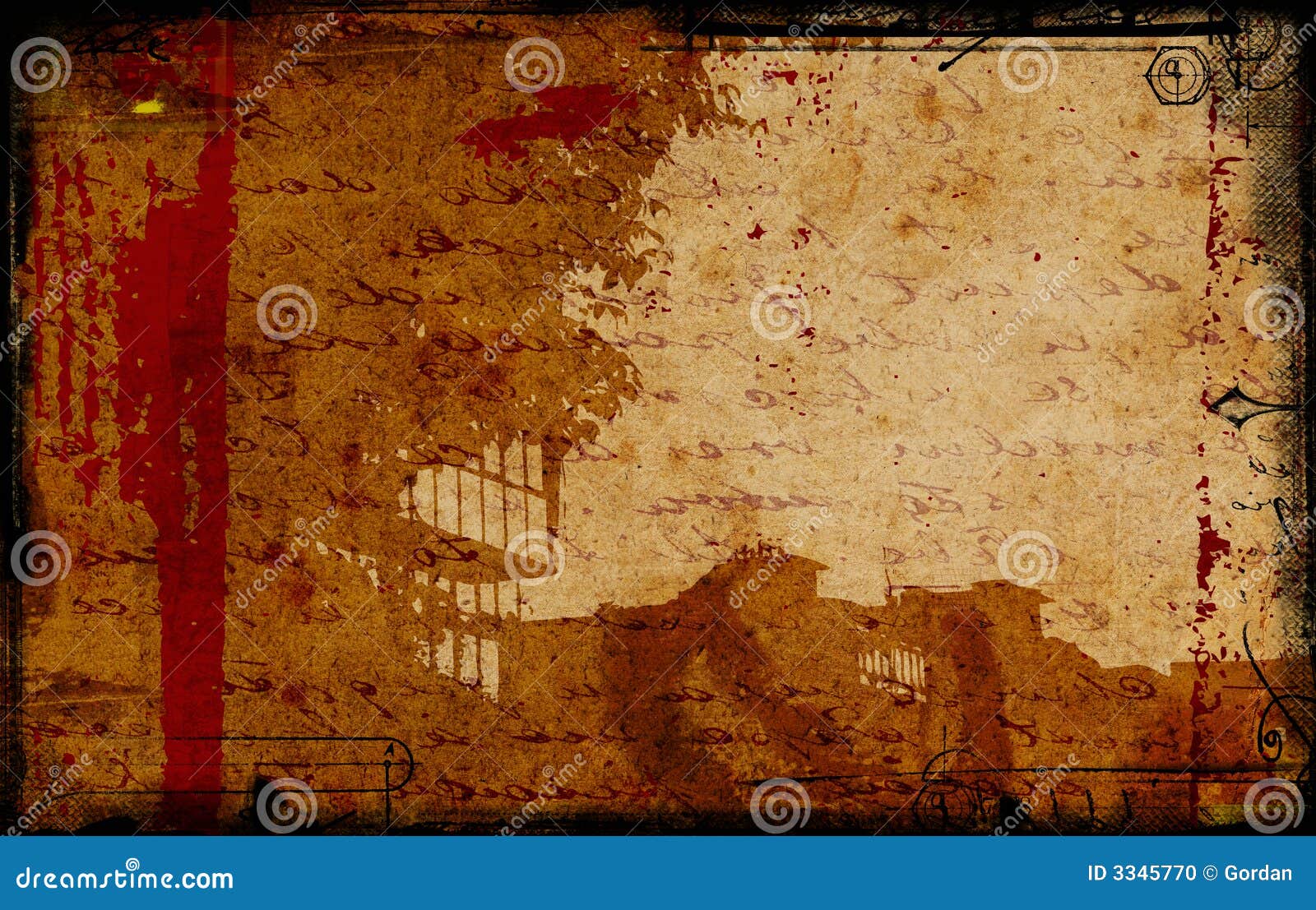 Urban Grunge Spray Background Horizontal Frame. Border Graffiti ...