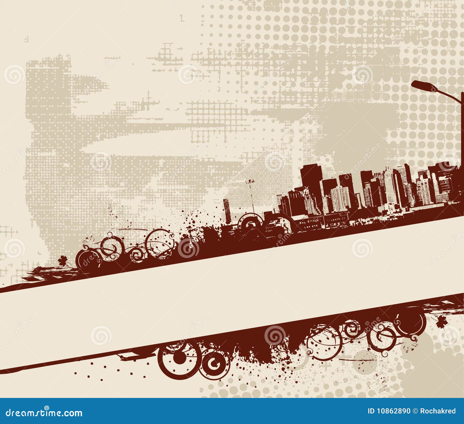 Urban Grunge Spray Background Horizontal Frame. Border Graffiti ...