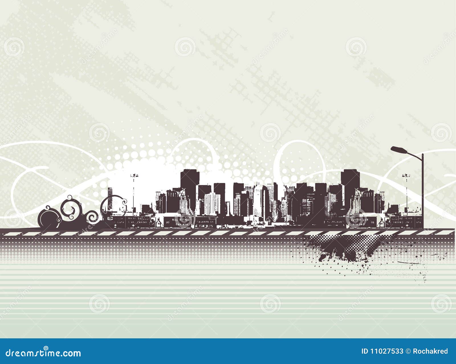 Urban Grunge Spray Background Horizontal Frame. Border Graffiti ...