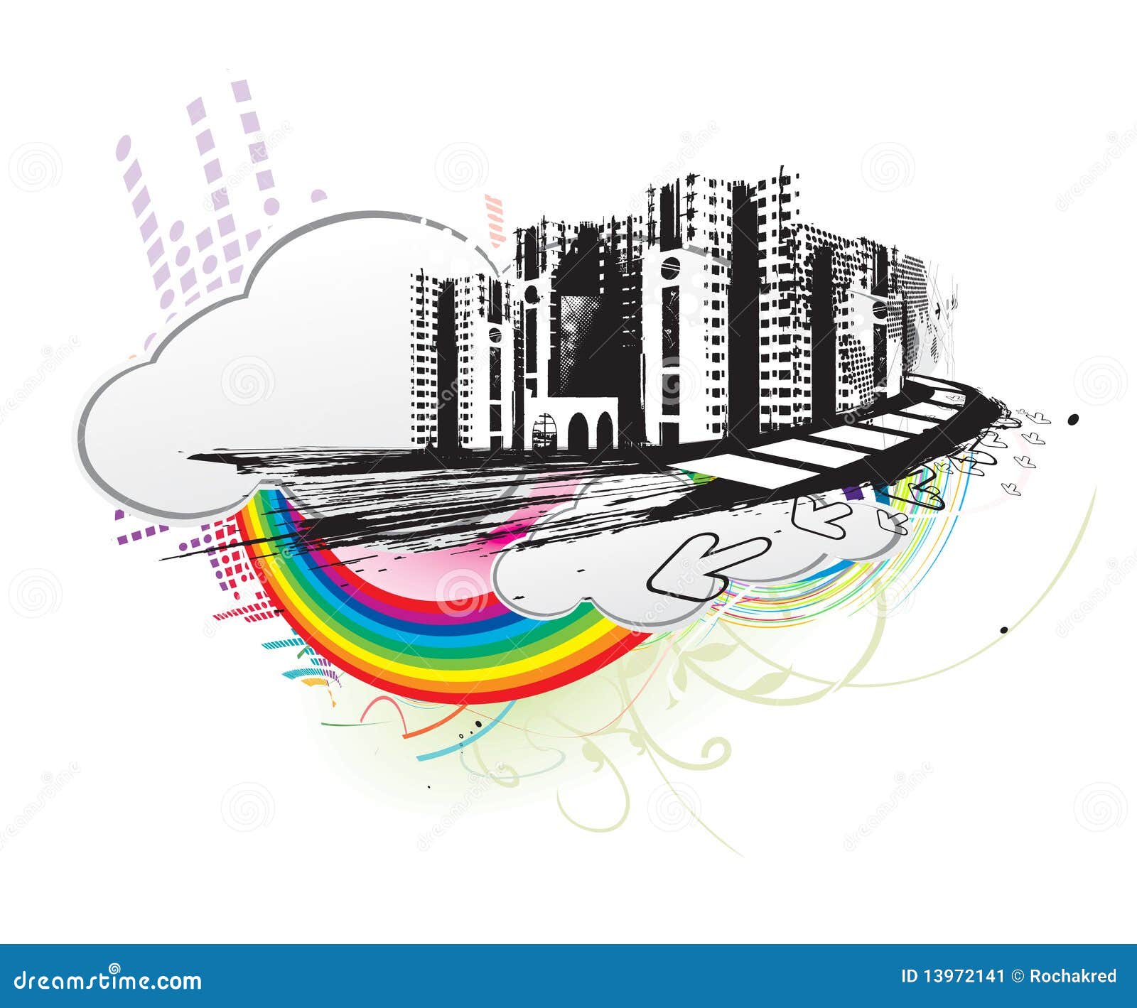 Urban grunge city stock vector. Illustration of perspectives - 13972141