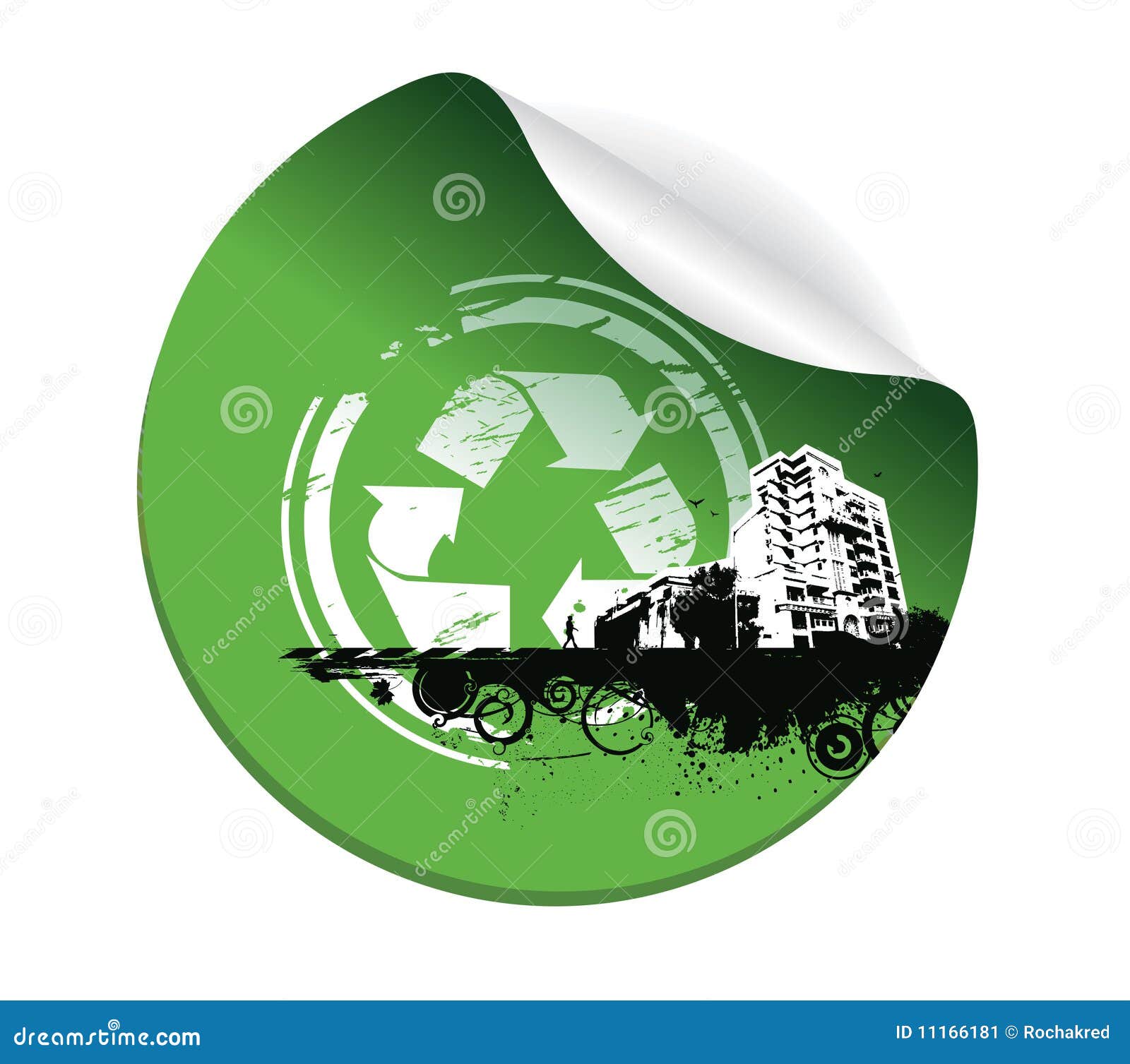 Urban grunge city icon stock vector. Illustration of leaf - 11166181